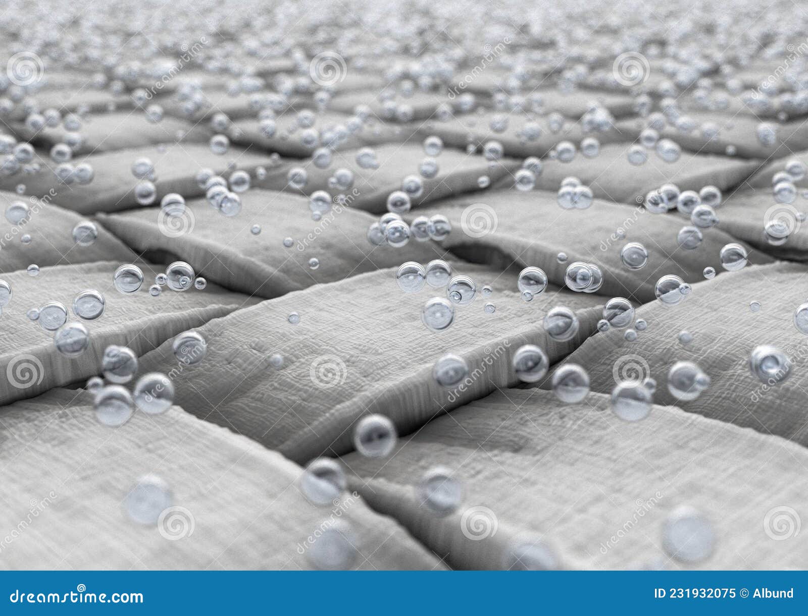 Micro Fabric and Water Droplets Stock Illustration - Illustration of ...