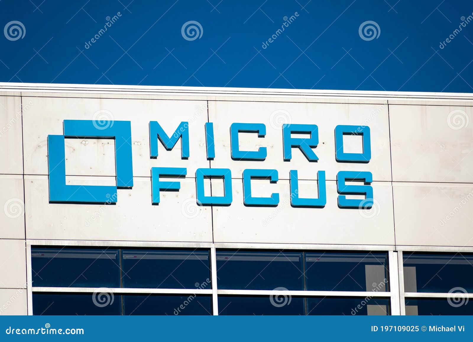 Micro Focus Sign and Logo at Campus Multinational Software and ...