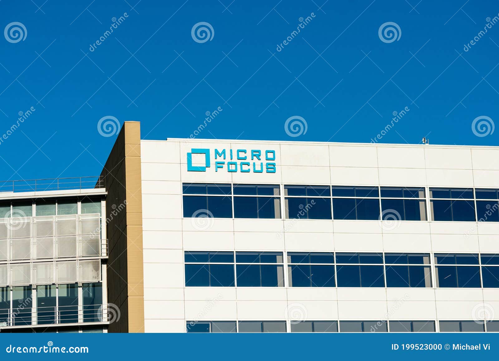 Micro Focus Sign and Logo at Campus Multinational Software and ...