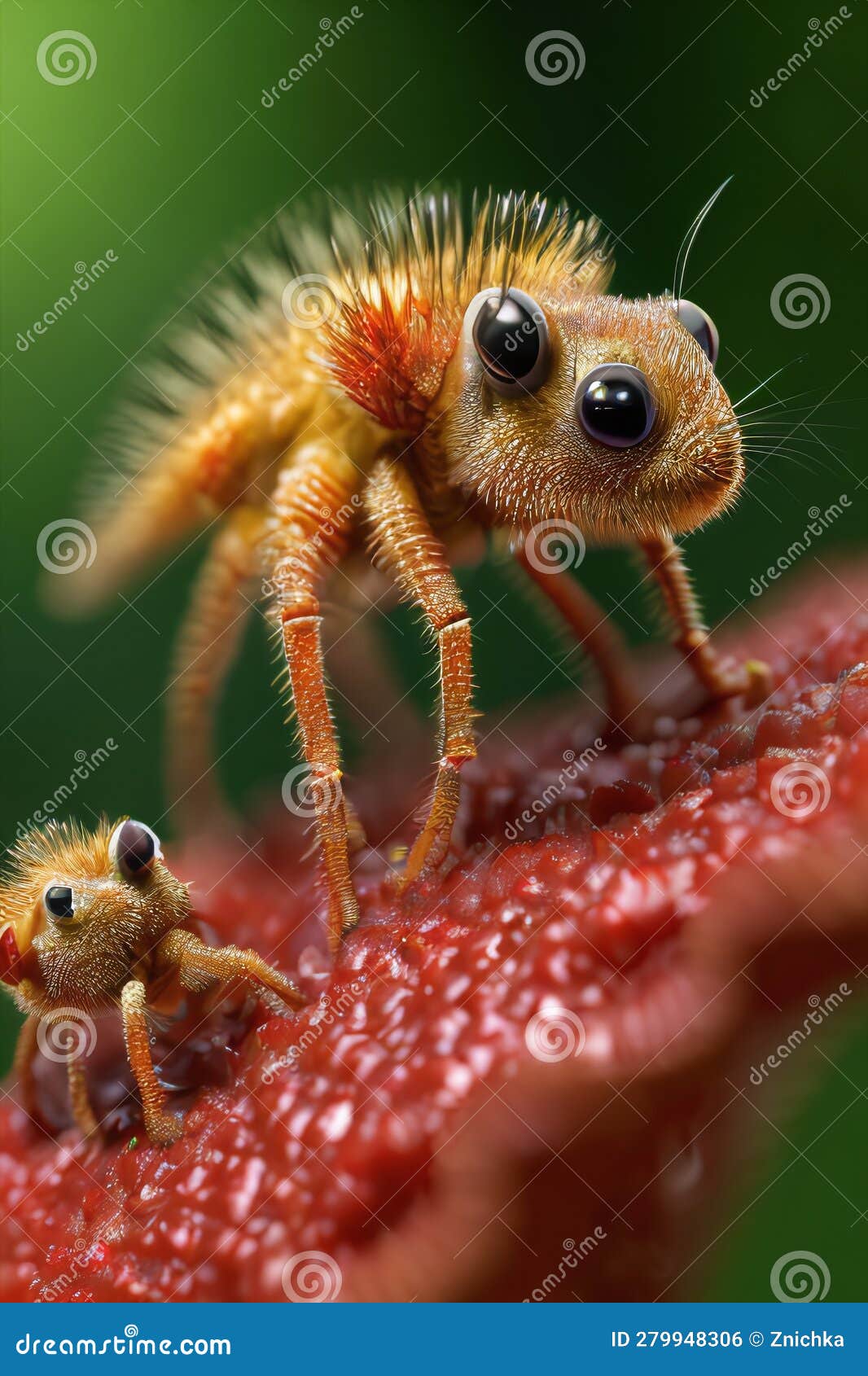Contamination Danger, Illustrated With A Micro Insect Parasite Under ...