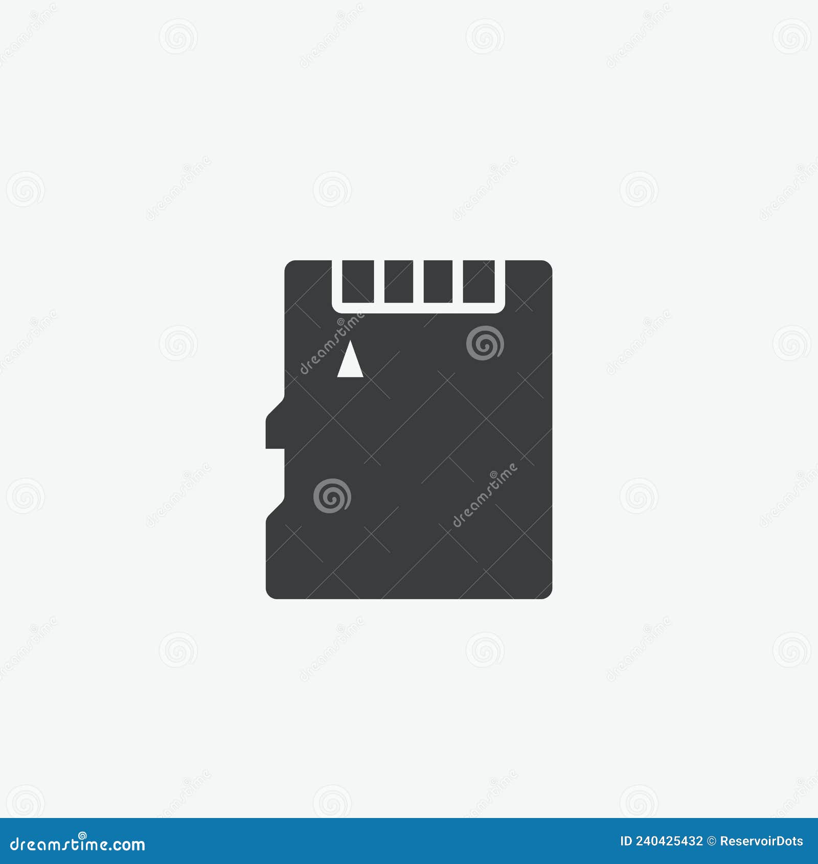 SD And Micro SD Memory Card Isolated On White Background. Vector Illustration | CartoonDealer ...