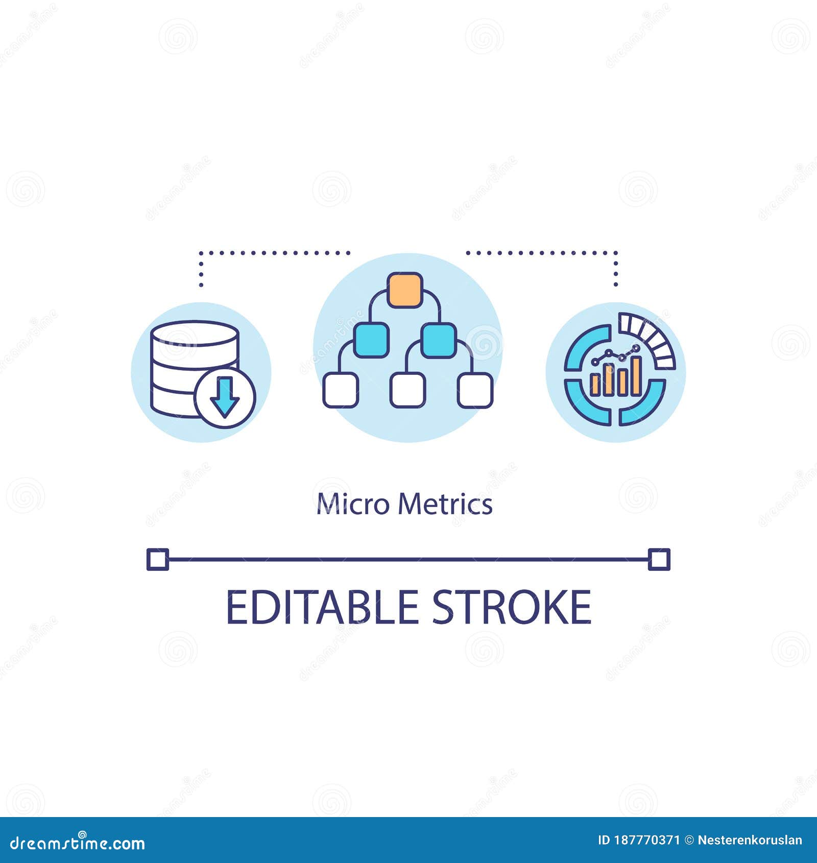 Micro metrics concept icon stock vector. Illustration of digital ...