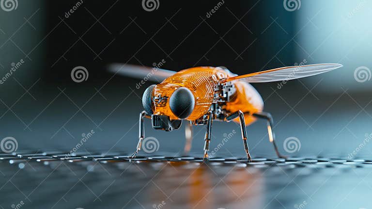 Micro Miniature Spy Drone in Shape of a Fly Stock Photo - Image of ...