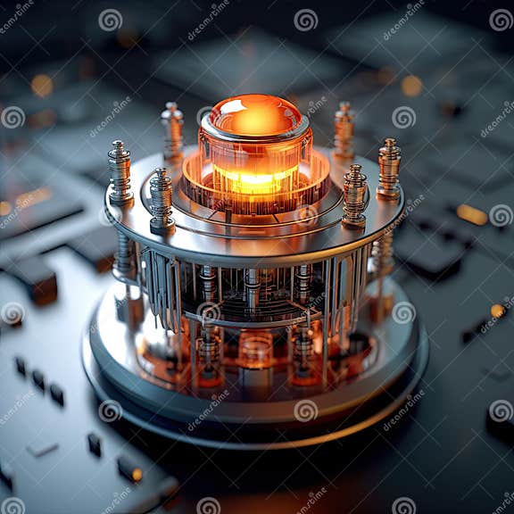 Micro Nuclear Reactor stock illustration. Illustration of physics ...
