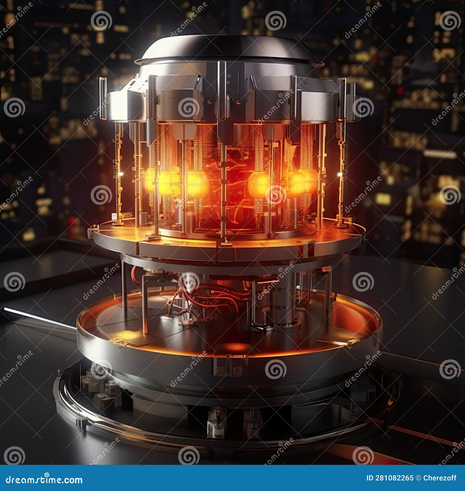 Micro Nuclear Reactor stock illustration. Illustration of electricity ...