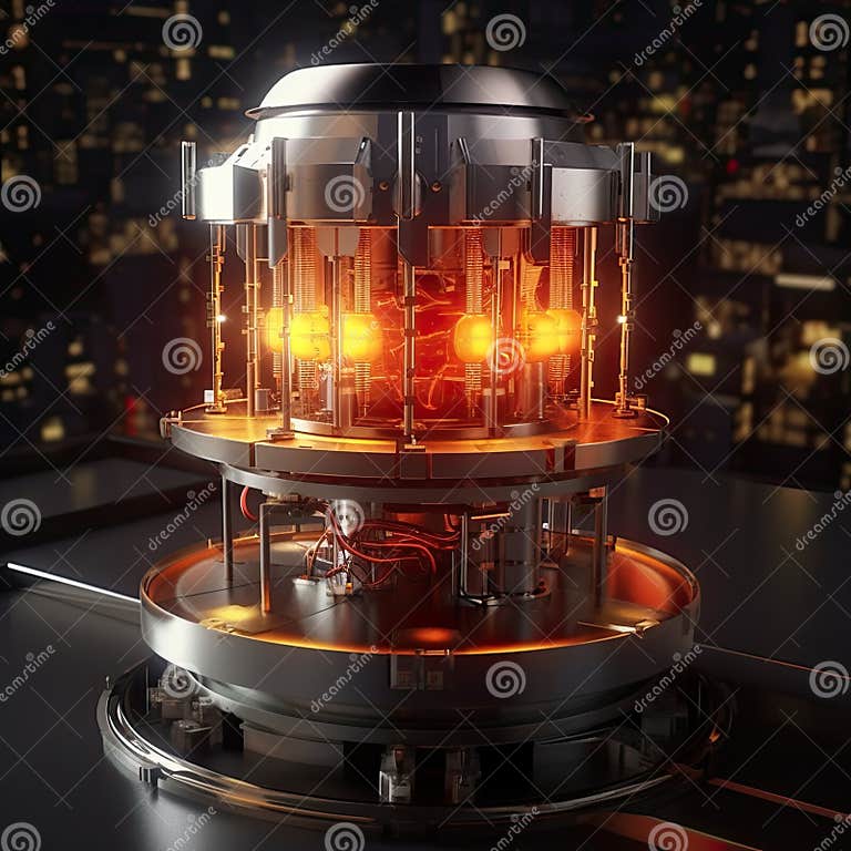 Micro Nuclear Reactor stock illustration. Illustration of electricity ...