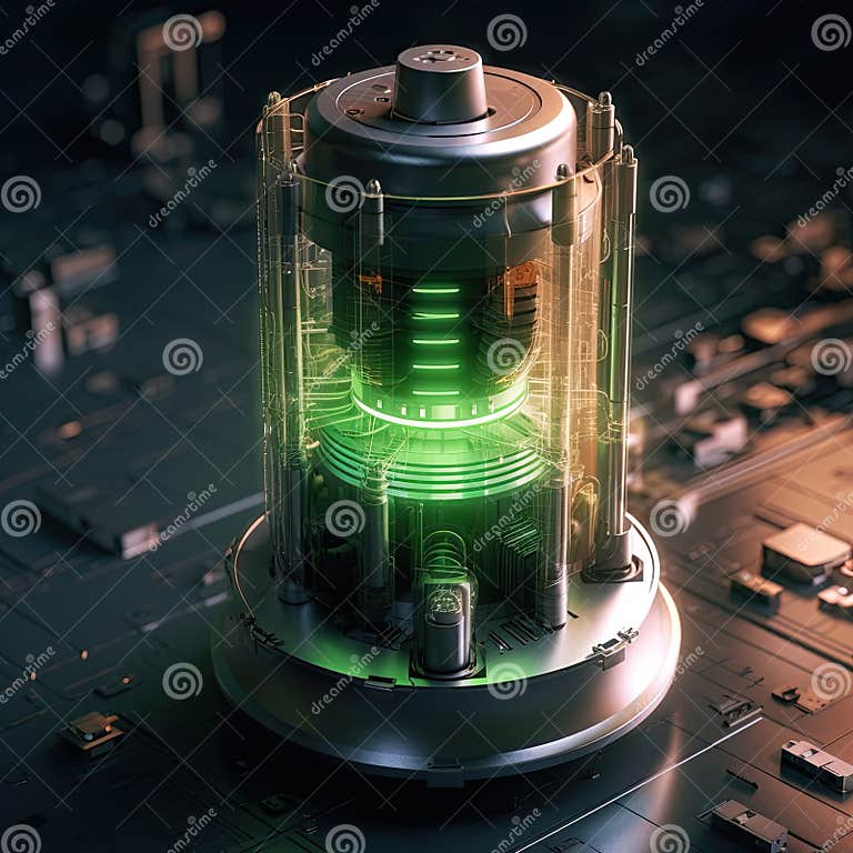 Micro Nuclear Reactor stock illustration. Illustration of electricity ...