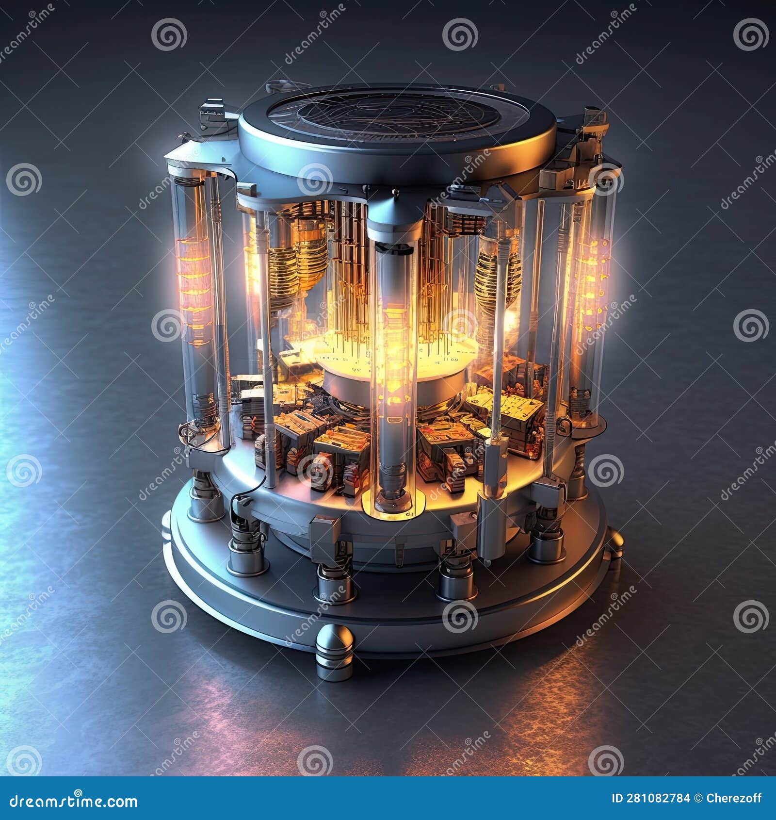 Micro Nuclear Reactor stock illustration. Illustration of positron ...