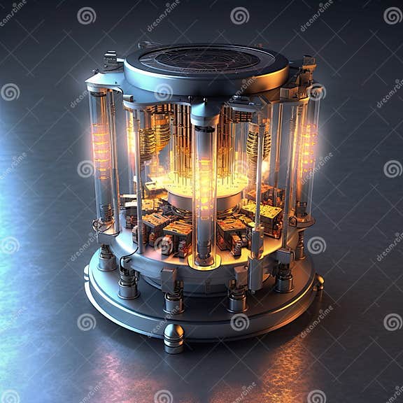 Micro Nuclear Reactor stock illustration. Illustration of positron ...