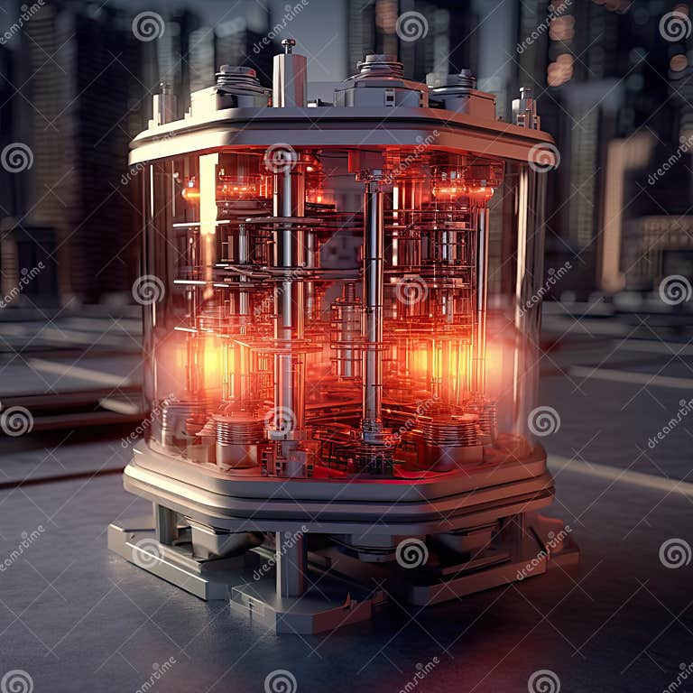 Micro Nuclear Reactor stock illustration. Illustration of radioisotope ...