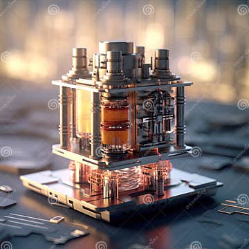 Micro Nuclear Reactor stock image. Image of interior - 281296187