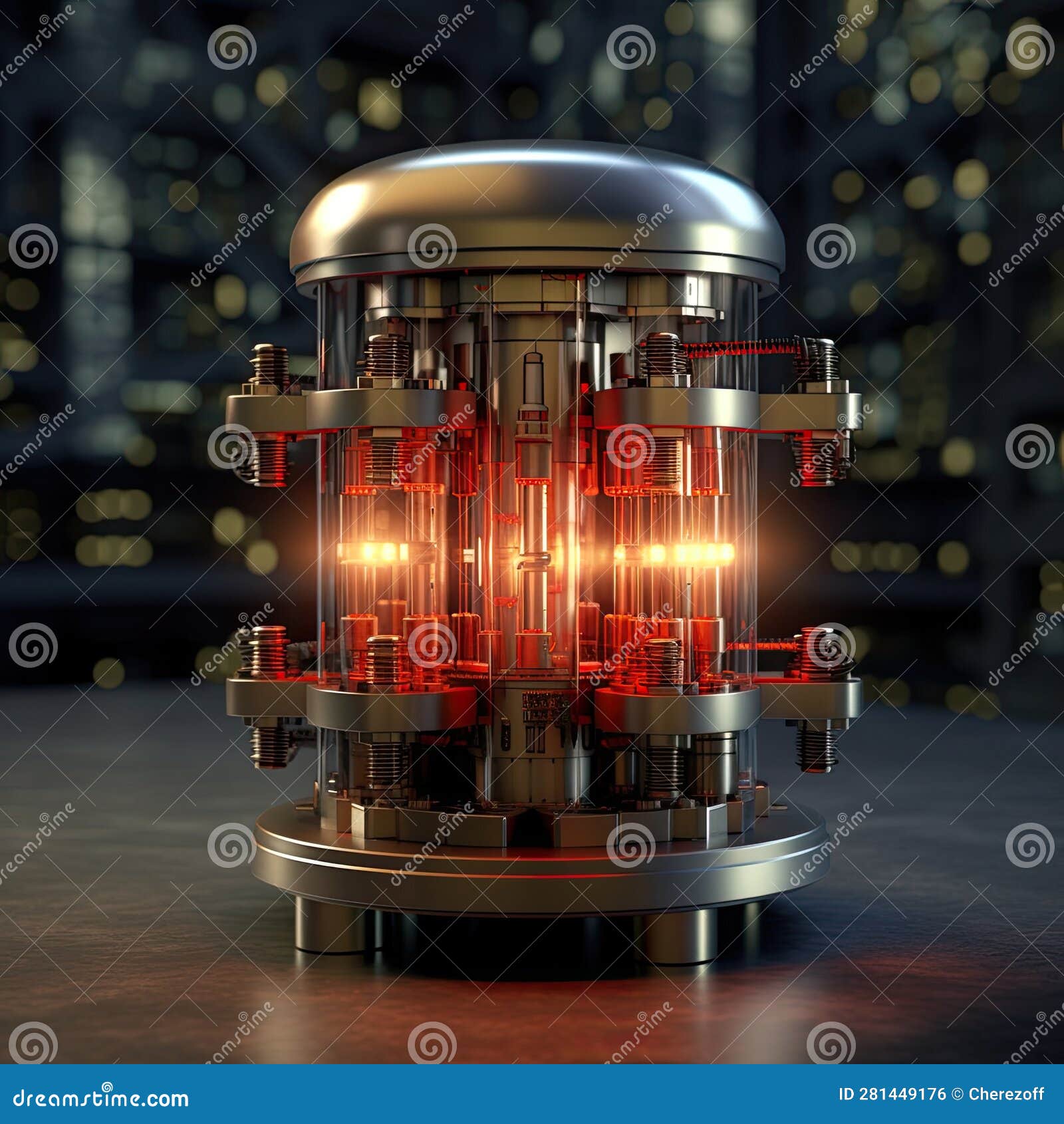 Micro Nuclear Reactor stock illustration. Illustration of magnet ...