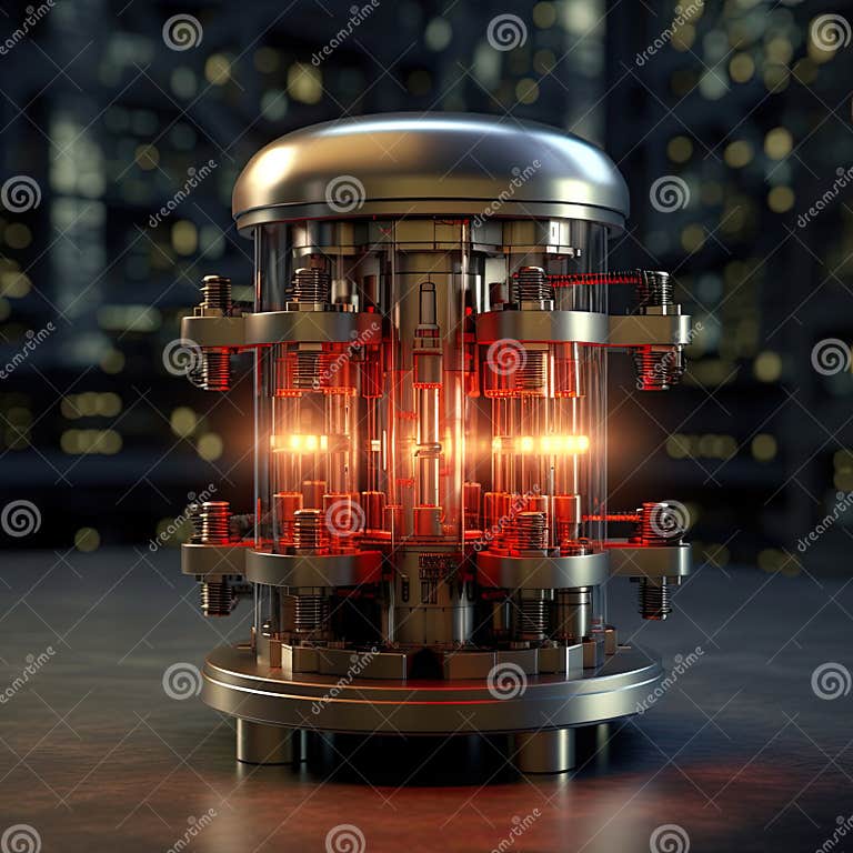 Micro Nuclear Reactor stock illustration. Illustration of magnet ...