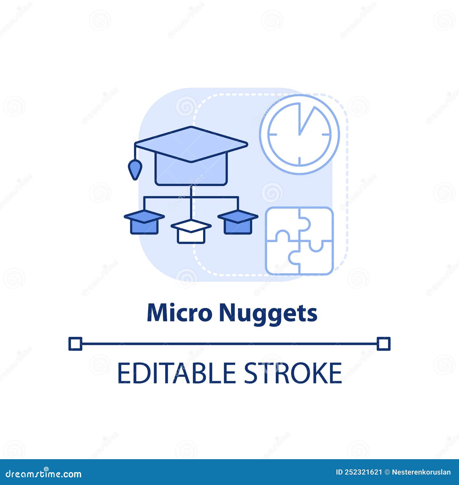 Micro Nuggets Light Blue Concept Icon Stock Vector - Illustration of ...