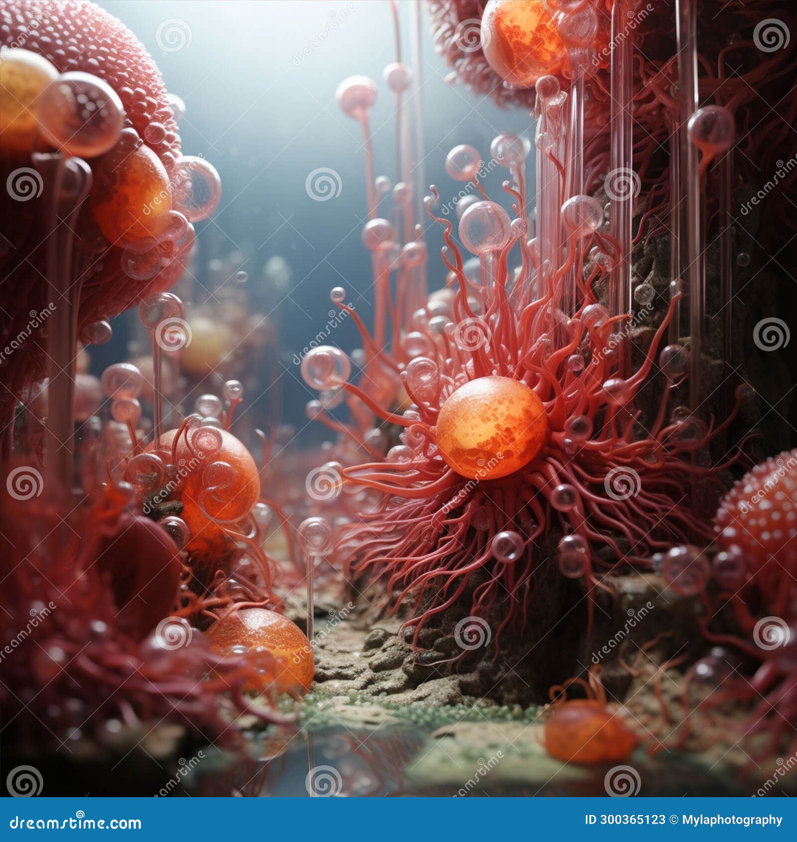 Micro-organism Under Microscope Bacteria, Plankton or Viruses ...