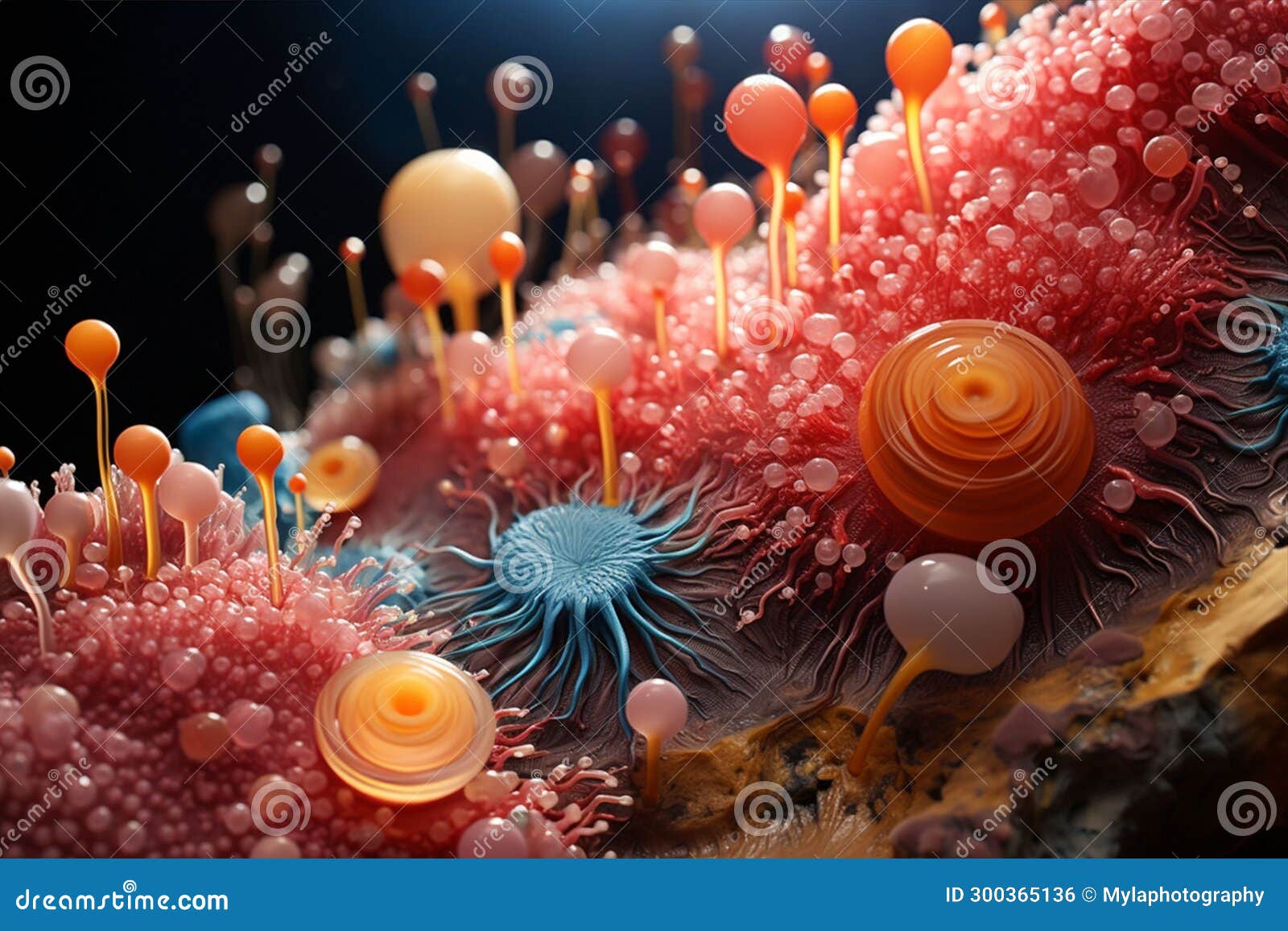 Micro-organism Under Microscope Bacteria, Plankton or Viruses ...
