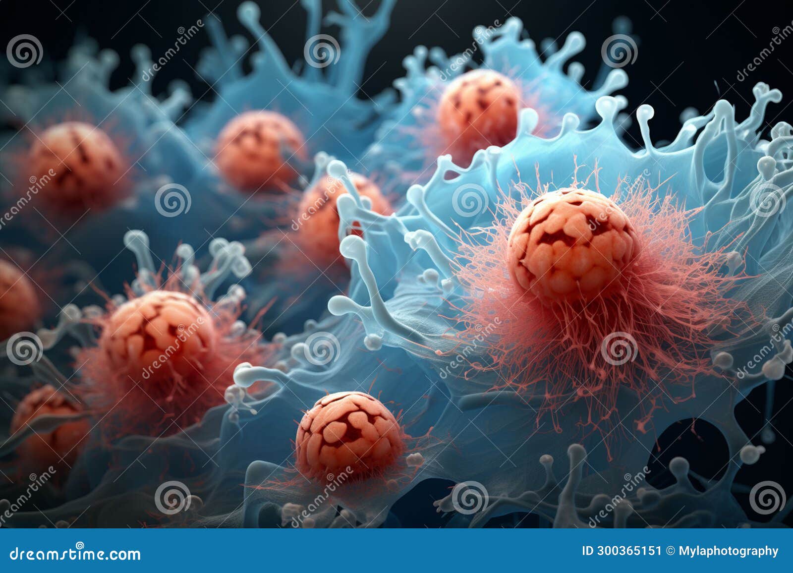 Micro-organism Under Microscope Bacteria, Plankton or Viruses ...