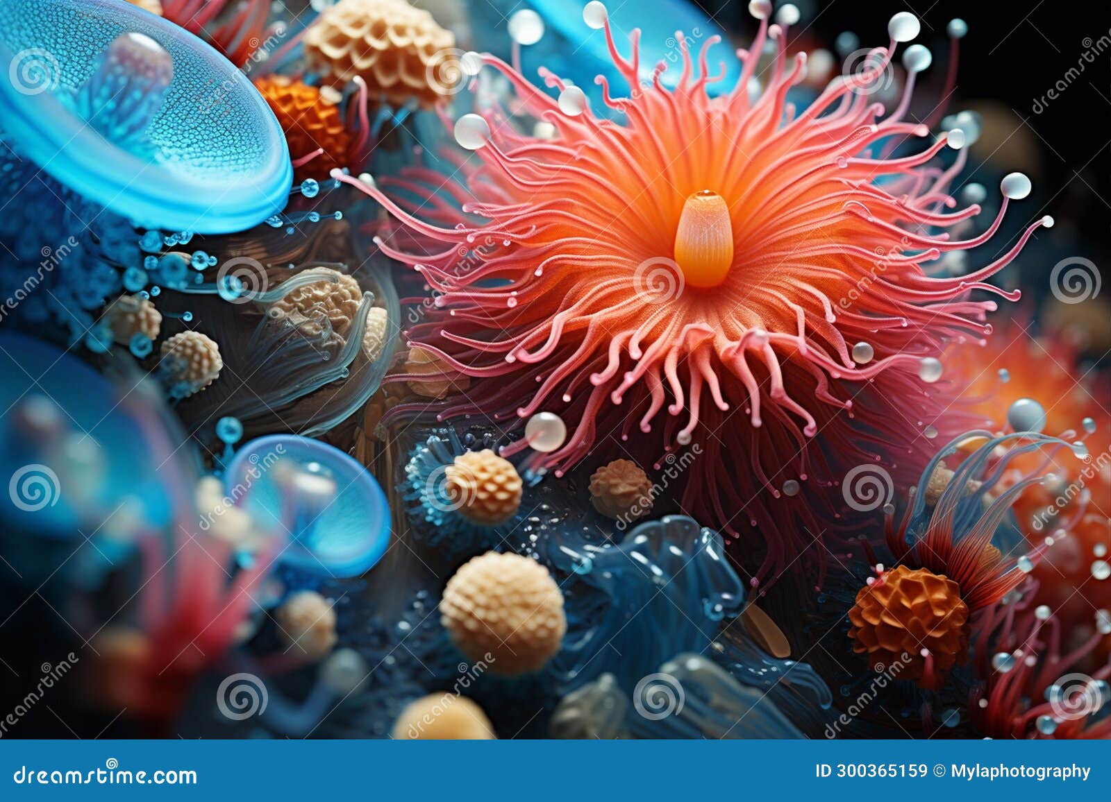 Micro-organism Under Microscope Bacteria, Plankton or Viruses ...