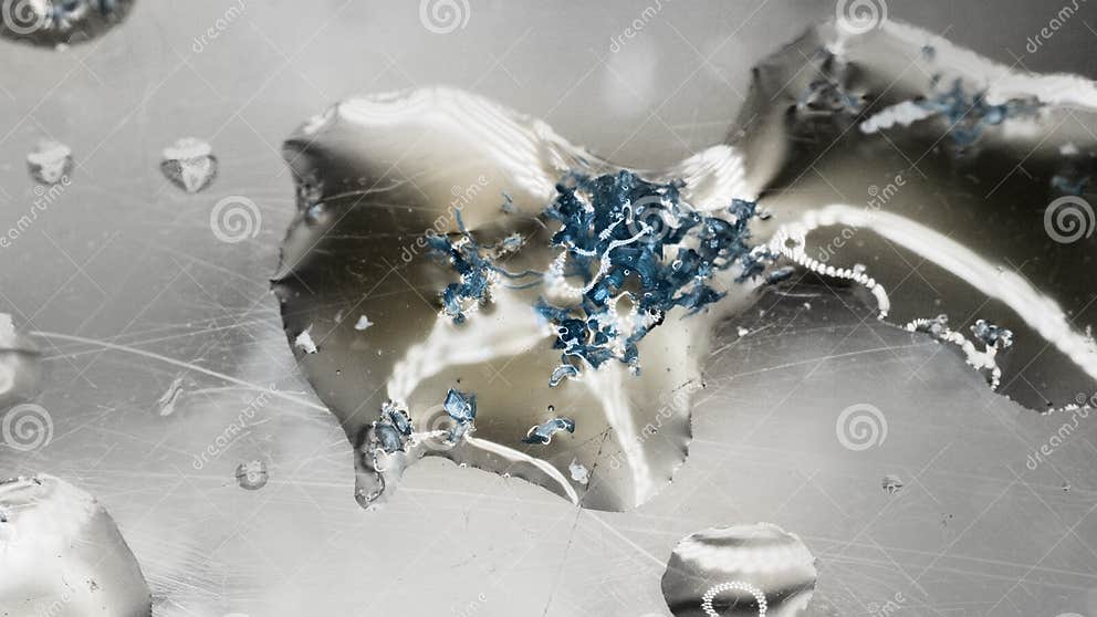Micro Particles of Plastic in a Drop of Drinking Water Stock Image ...