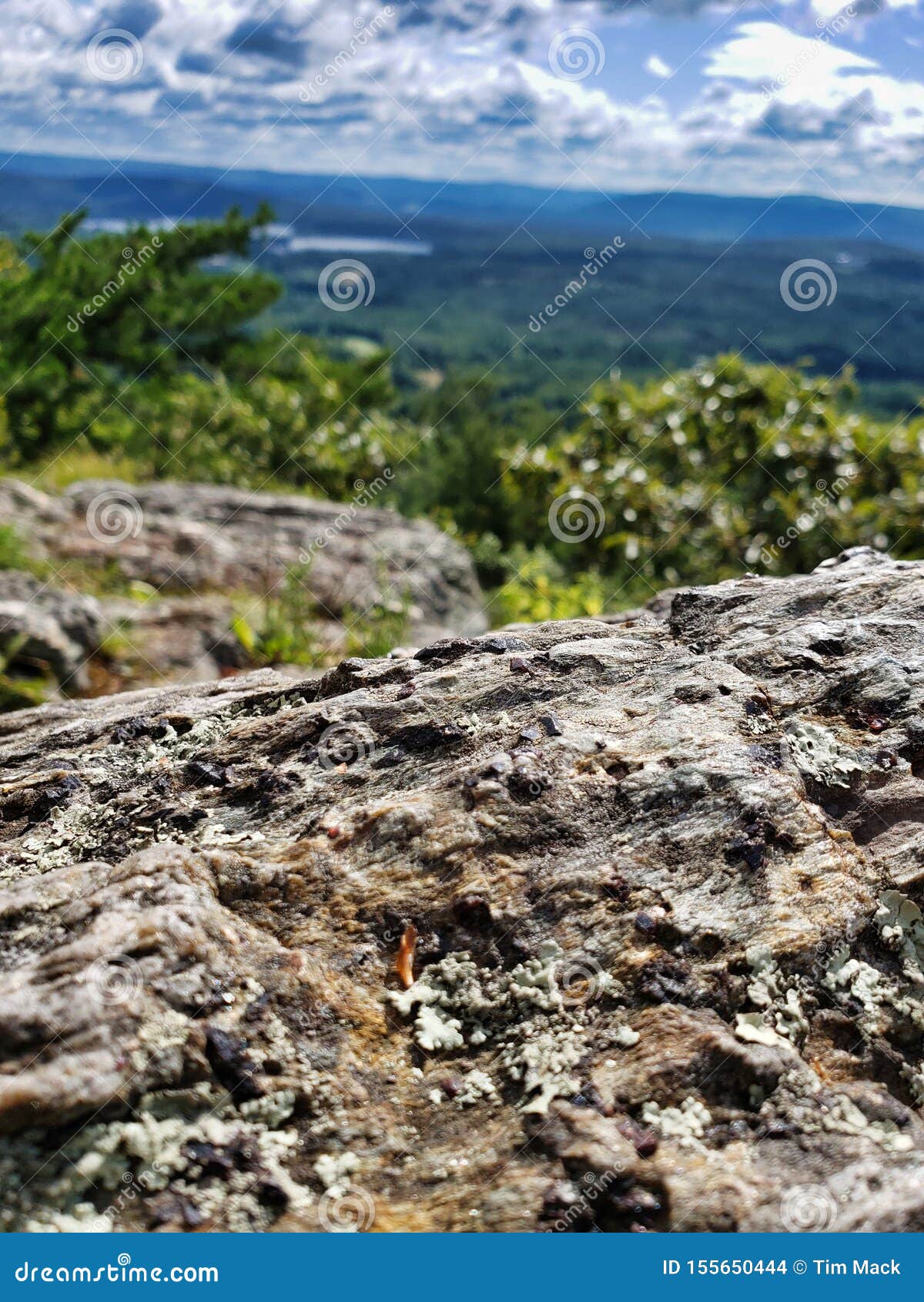 Micro Picture of Small Rocks with Distant Mountains in the Distant ...