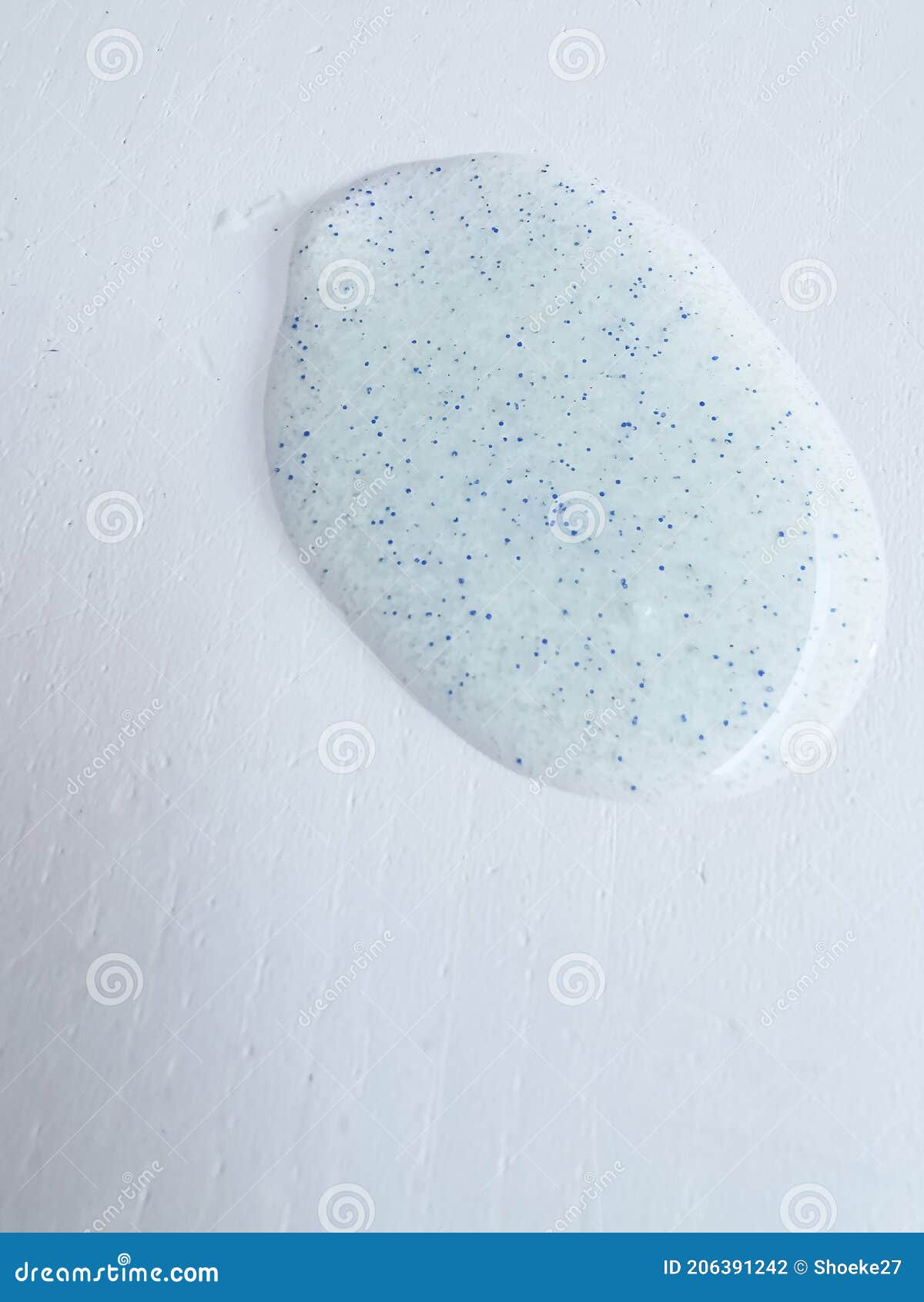 Micro Plastic Particles in a Face Scrub on a White Background Stock ...