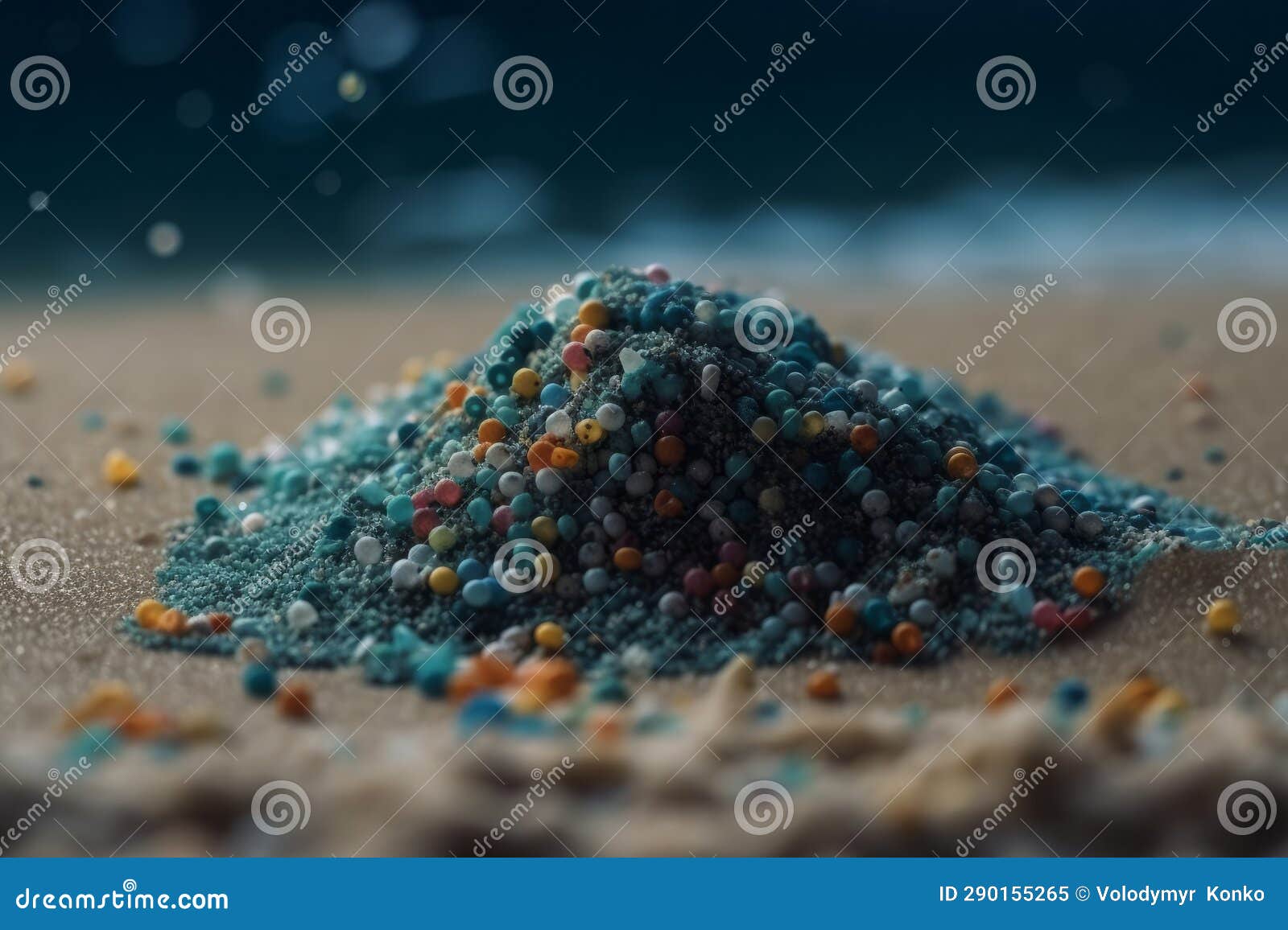 Micro Plastic Particles Found in the Ocean and Beaches. Generative Ai ...
