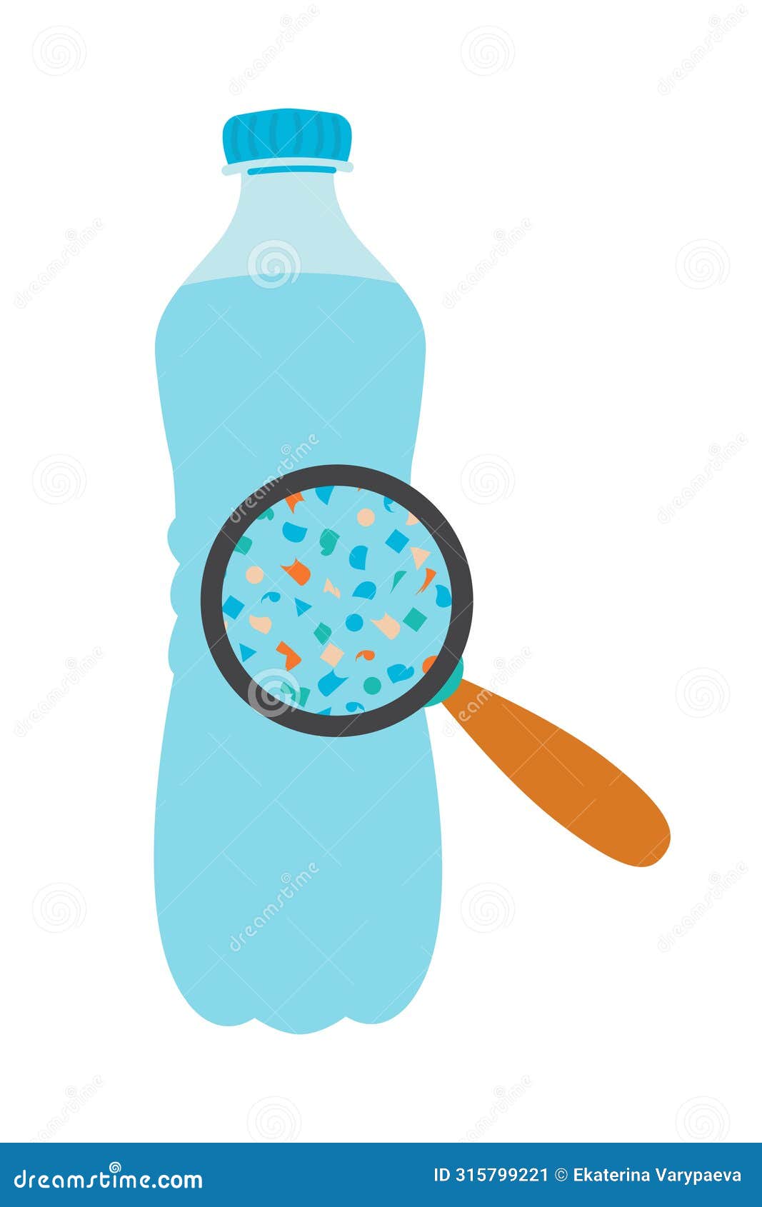 Micro Plastic Pollution Concept. Microplastic in Water. Environmental ...