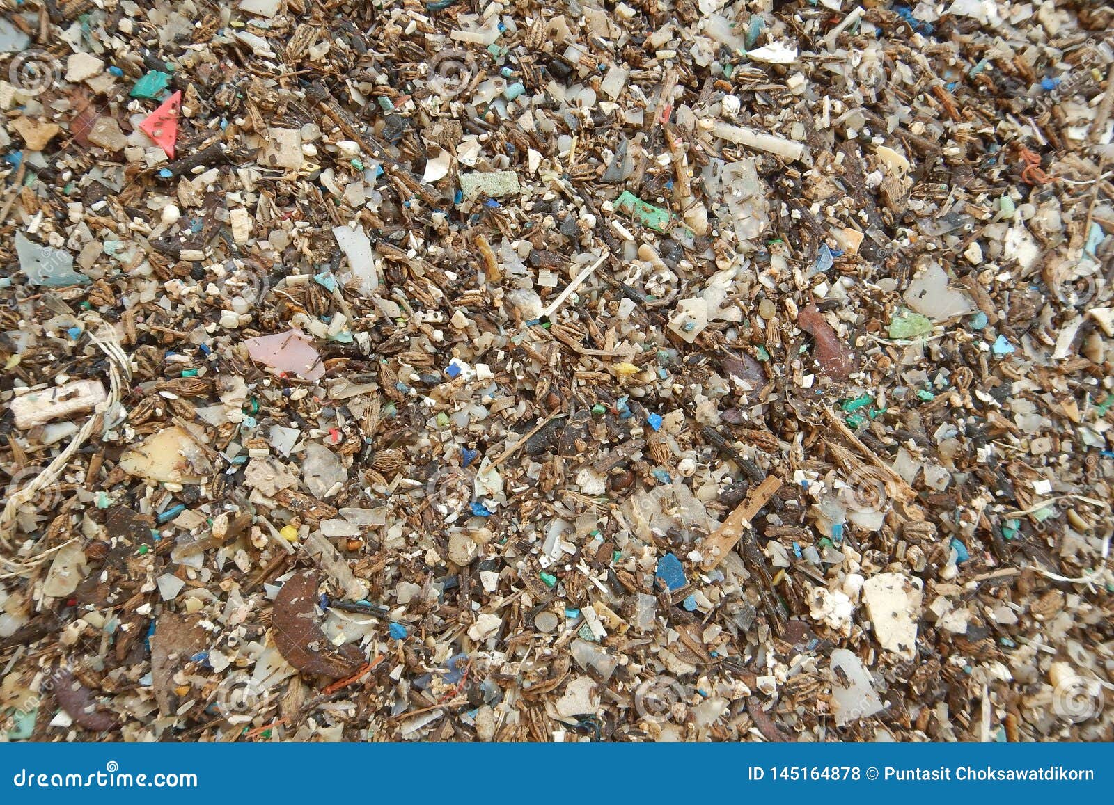 Micro Plastics Marine Debris on Sand Beach Stock Photo - Image of dirty ...