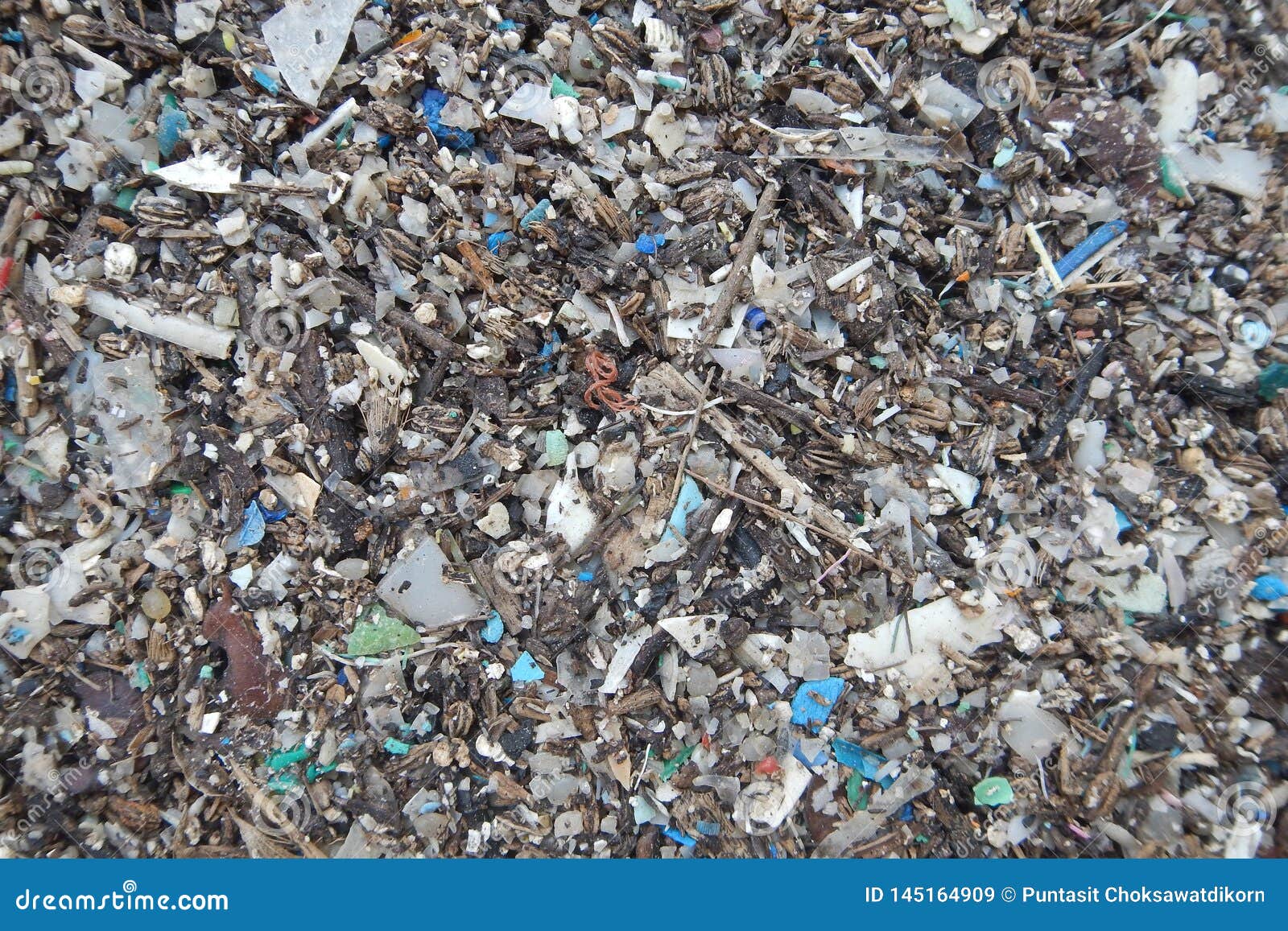Micro Plastics Marine Debris on Sand Beach Stock Image - Image of ...
