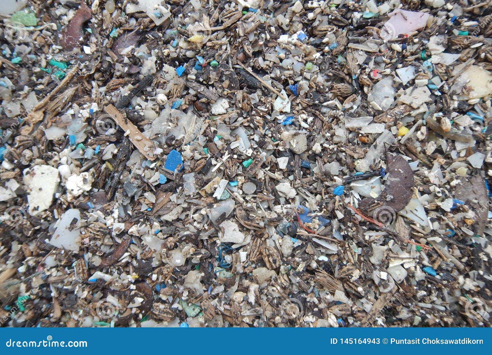 Micro Plastics Marine Debris on Sand Beach Stock Image - Image of ...