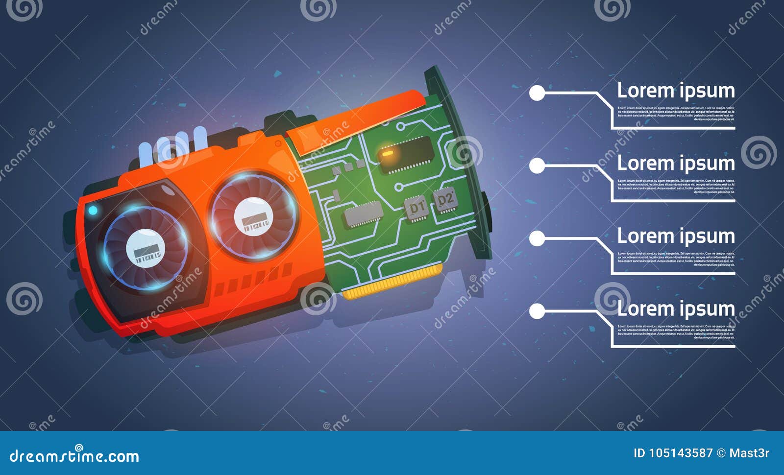 Micro Processor Computer Chip Motherboard System Banner with Copy Space ...