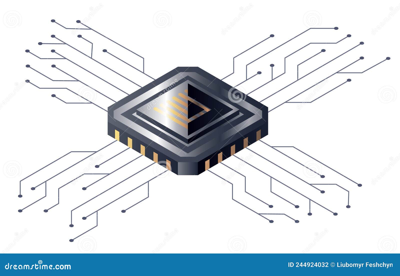 Processor And Motherboard. Cyber Security Concept. AI Generated Royalty ...