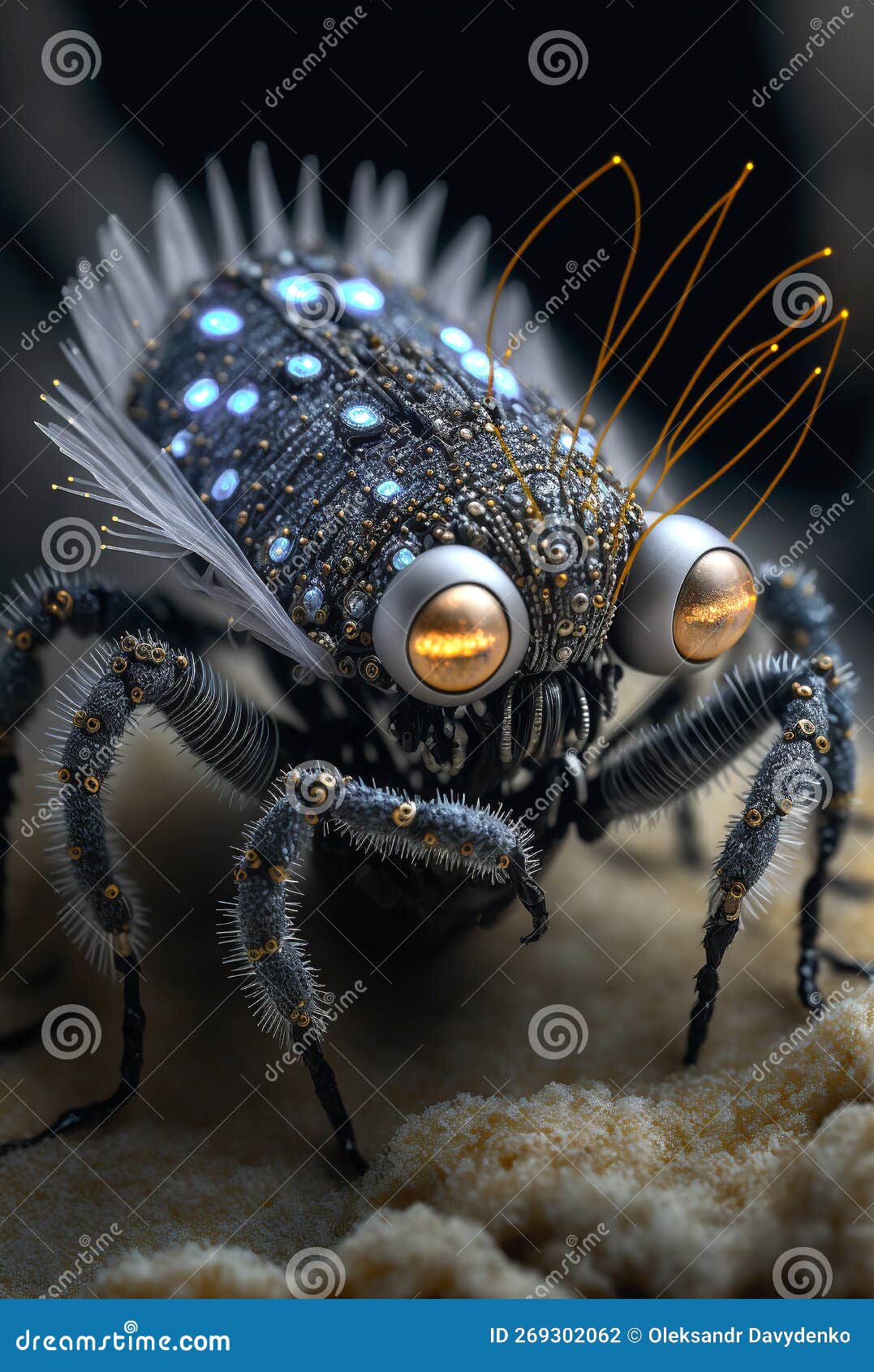 Micro Robot, High-tech Spy Device, Electronic Insect Stock Illustration ...