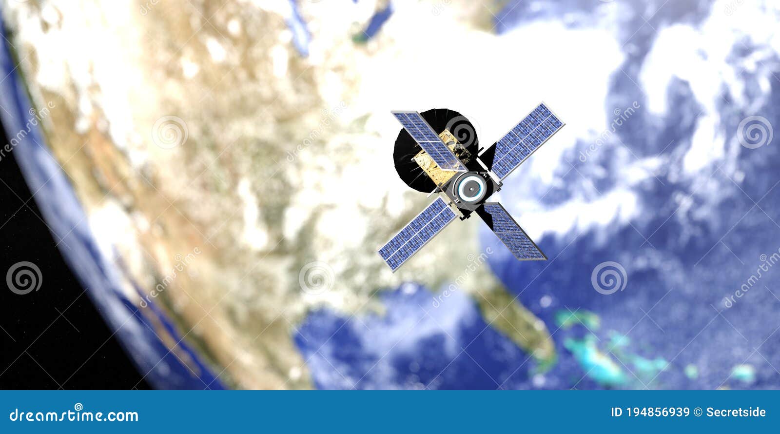 Micro Satellite Called CUBESAT 3D Illustration Stock Illustration ...
