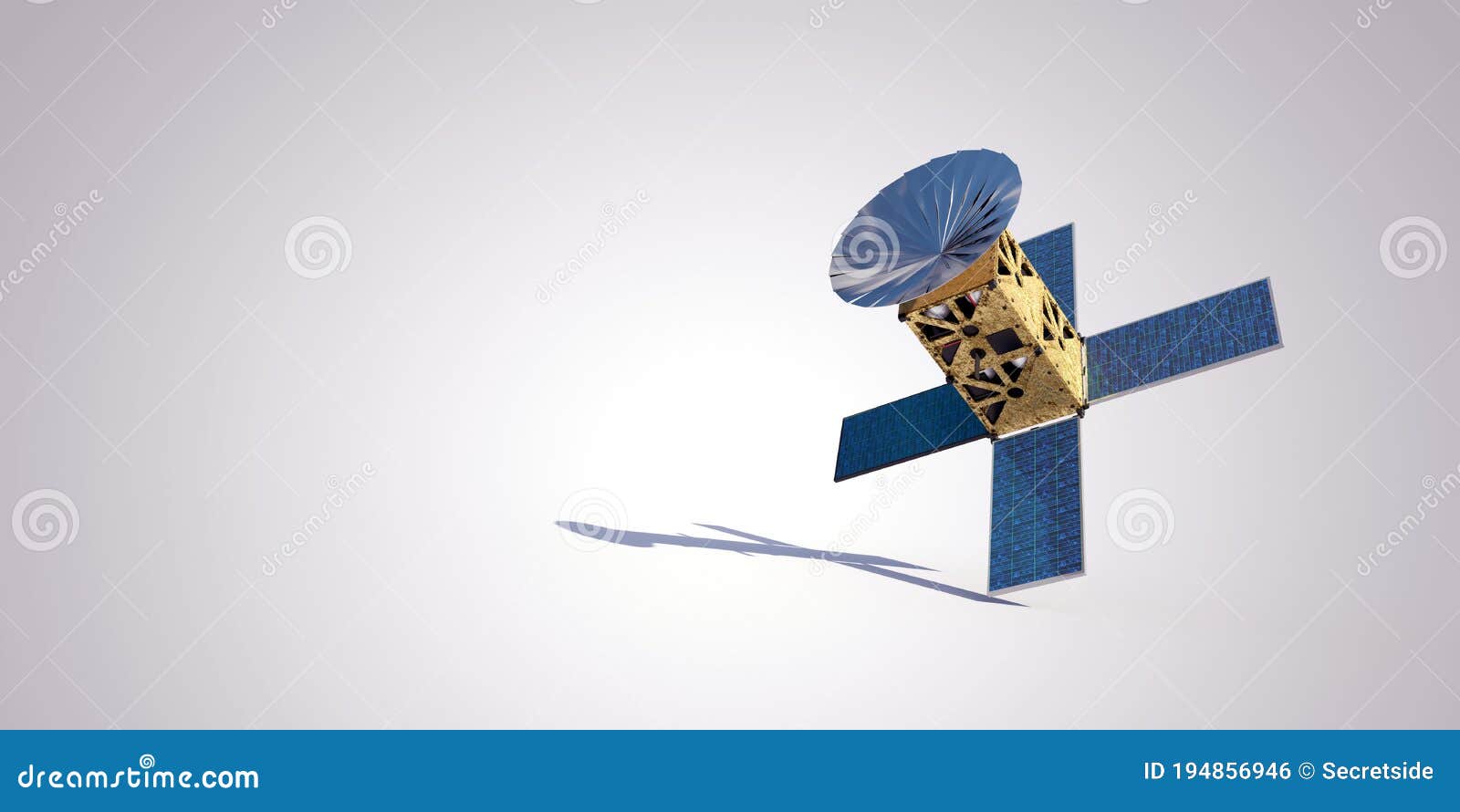 3D Rendering CubeSat With Solar Panels Stock Photography ...