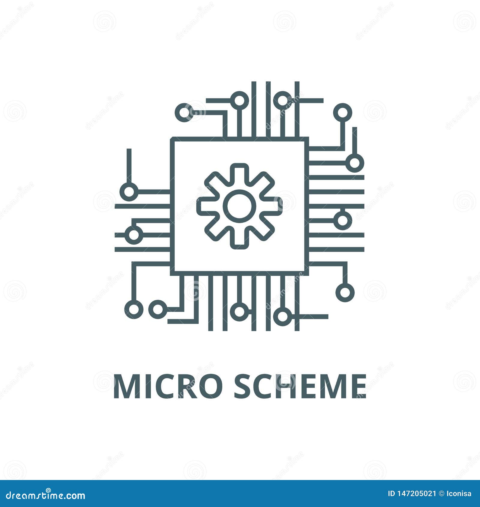 Micro Scheme,ai,artificial Intelligence Line Icon Concept. Micro Scheme ...