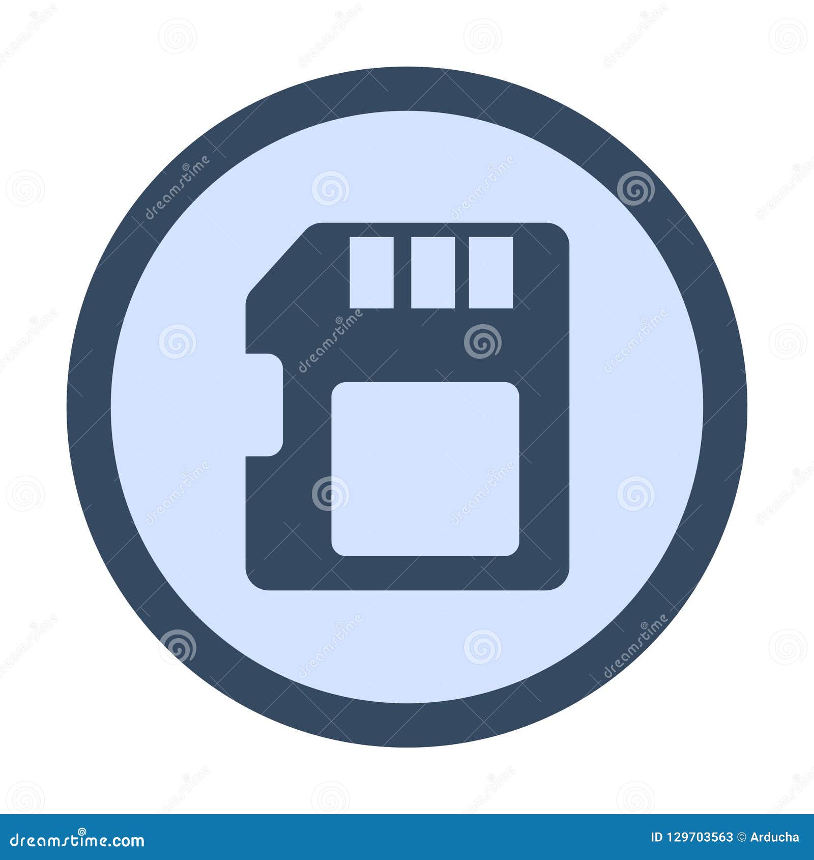 Micro Sd Card Circle Symbol Stock Illustration - Illustration of media ...