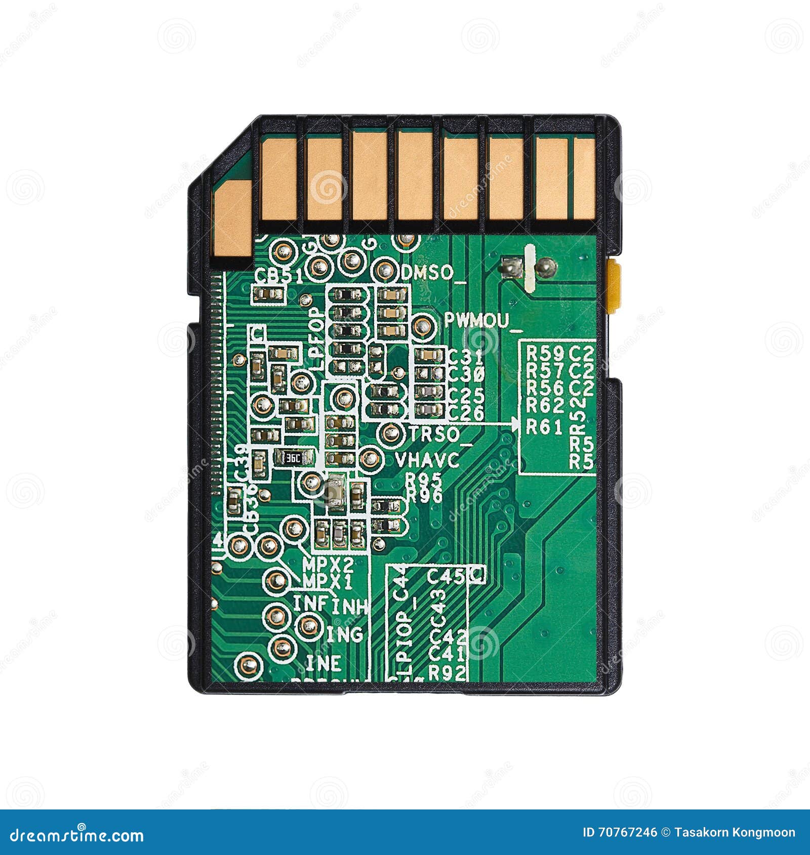 Micro Sd Card with Circuit Isolated on White Stock Photo - Image of ...