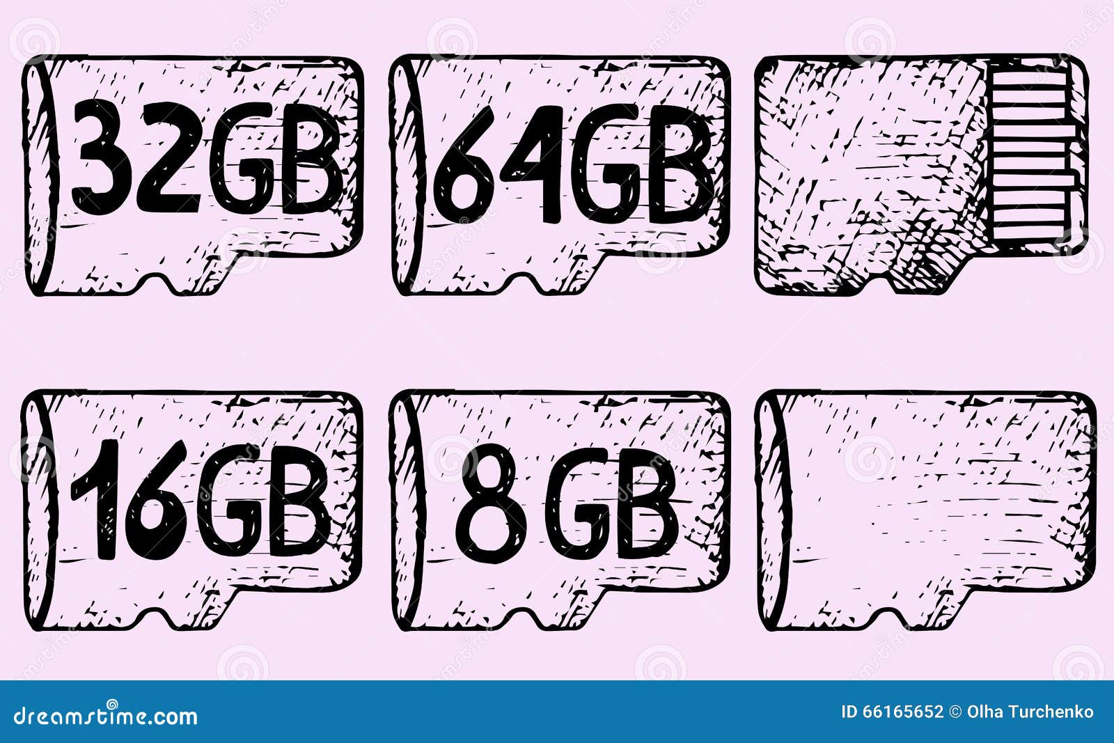 Micro sd card stock vector. Illustration of gadget, drawing - 66165652