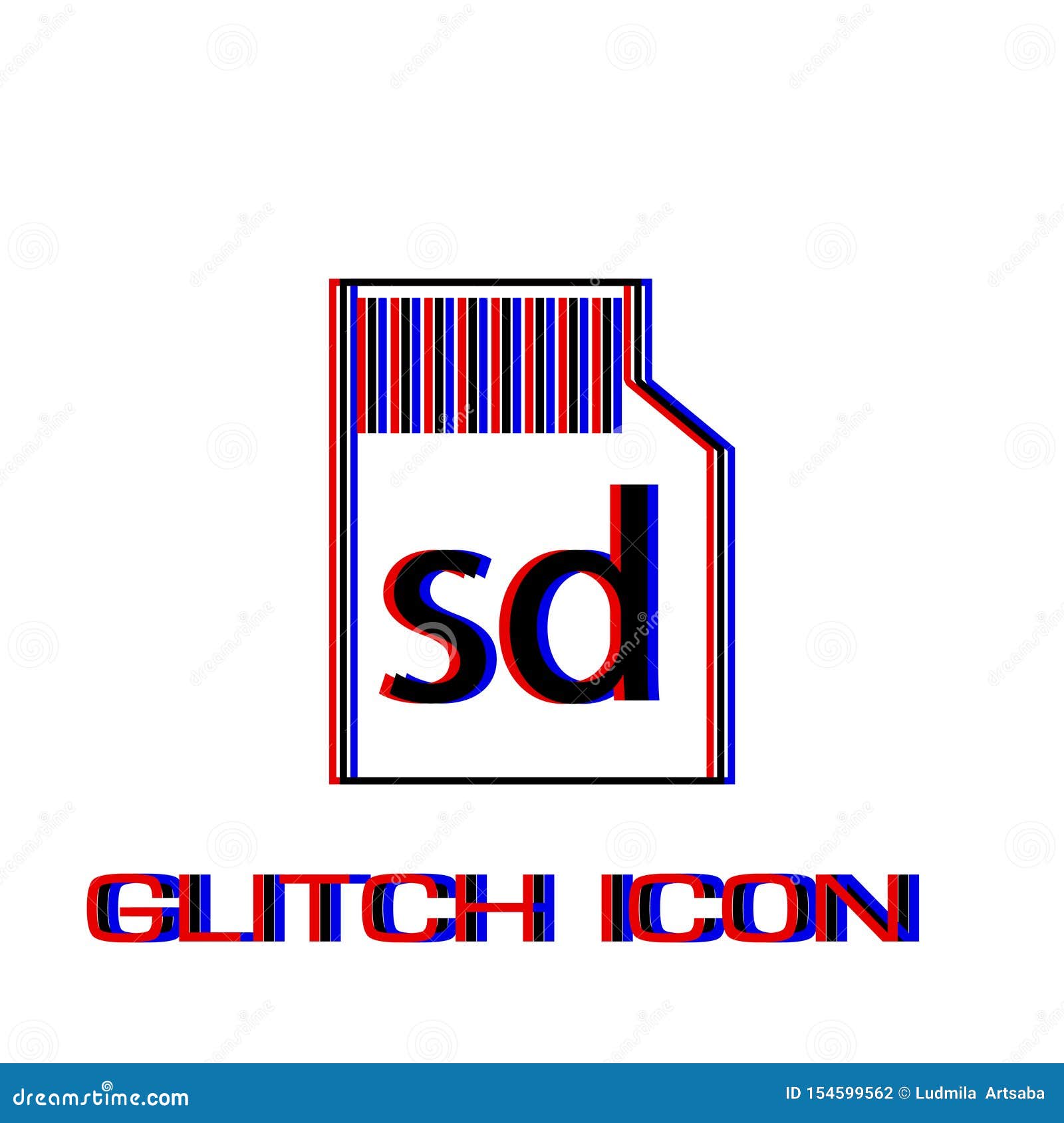 Micro sd card icon flat stock illustration. Illustration of icon ...