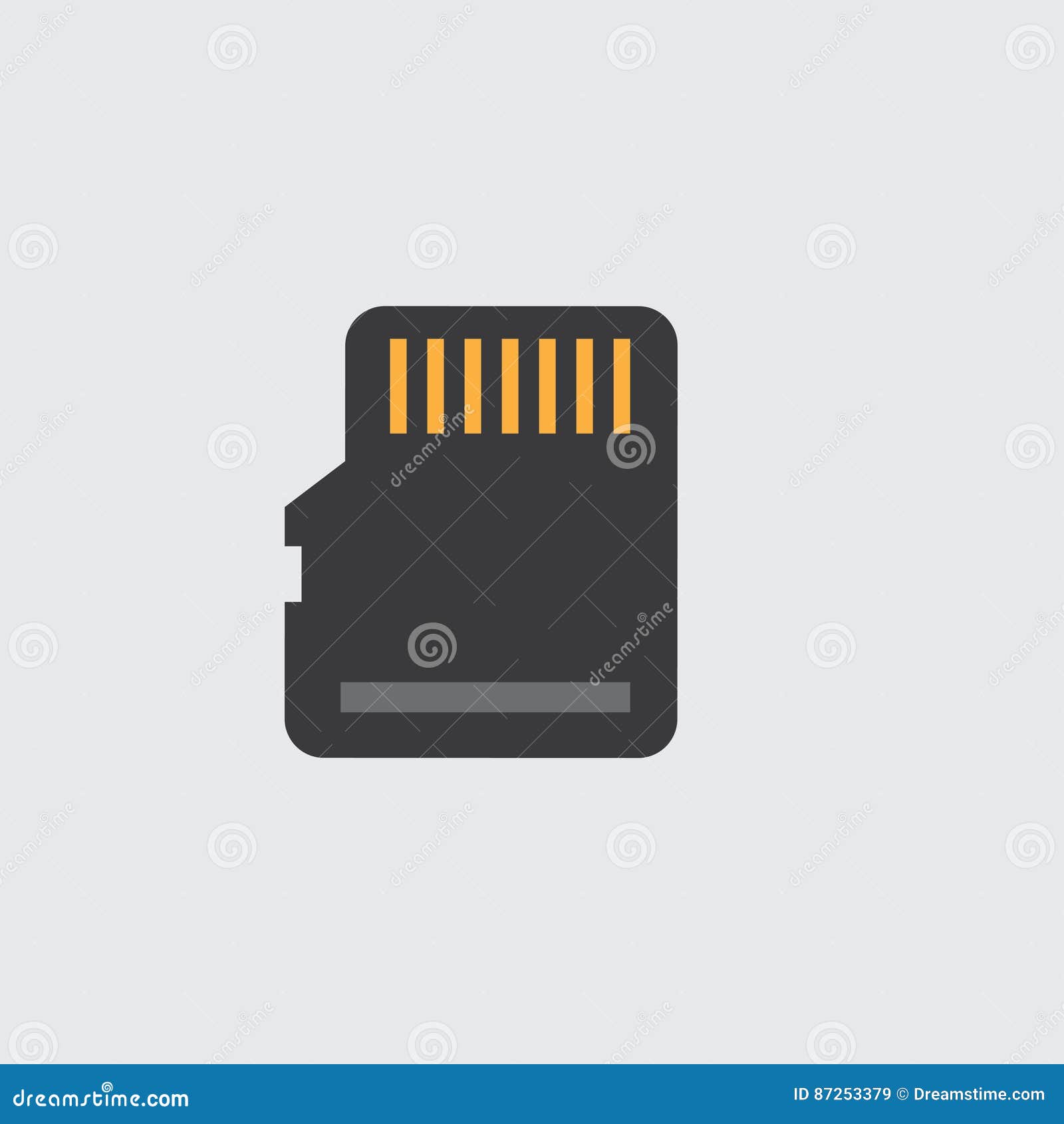 Micro sd card icon stock vector. Illustration of abstract - 87253379