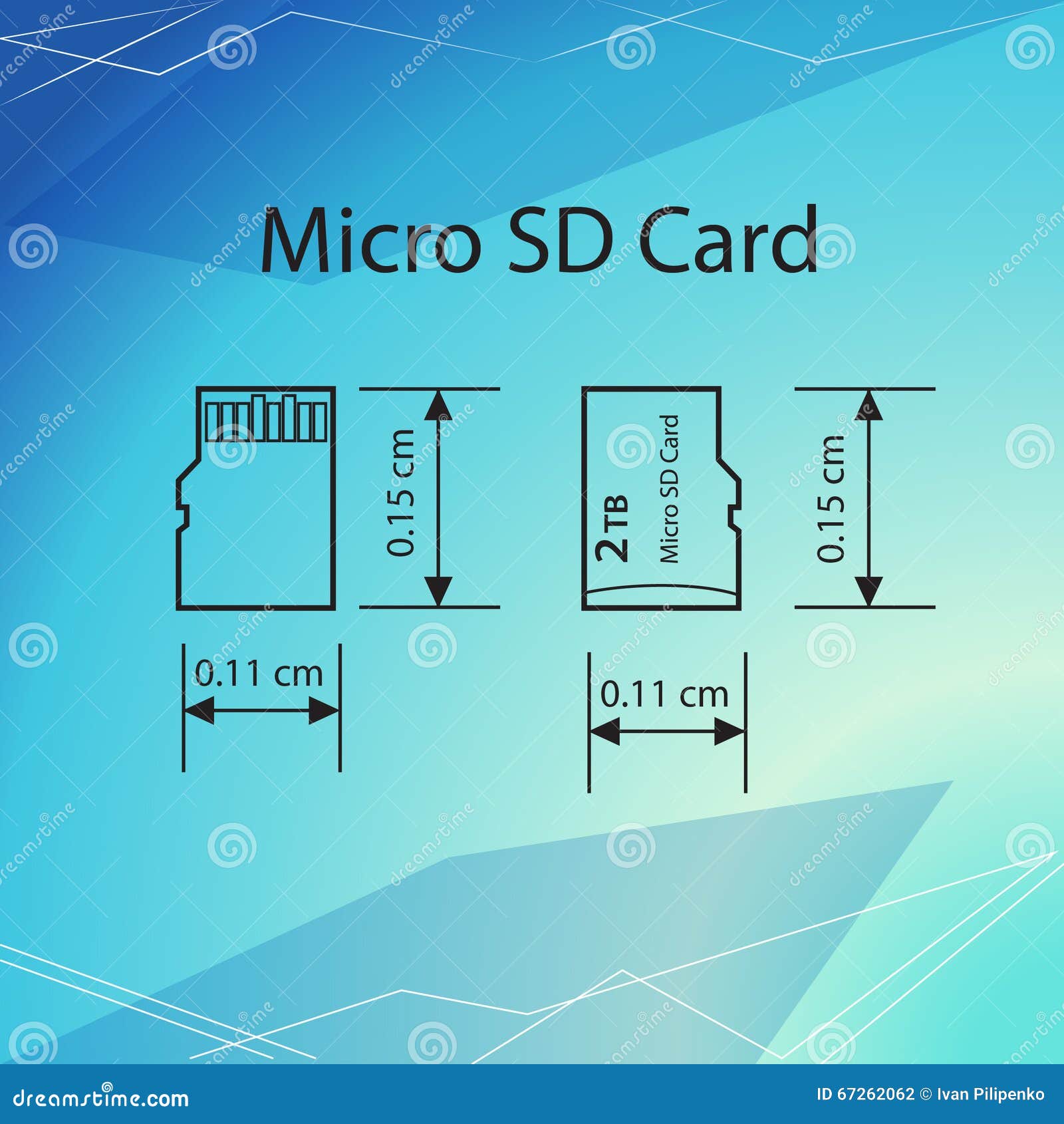 Micro SD Card, Line Art Vector Illustration, Stock Vector ...