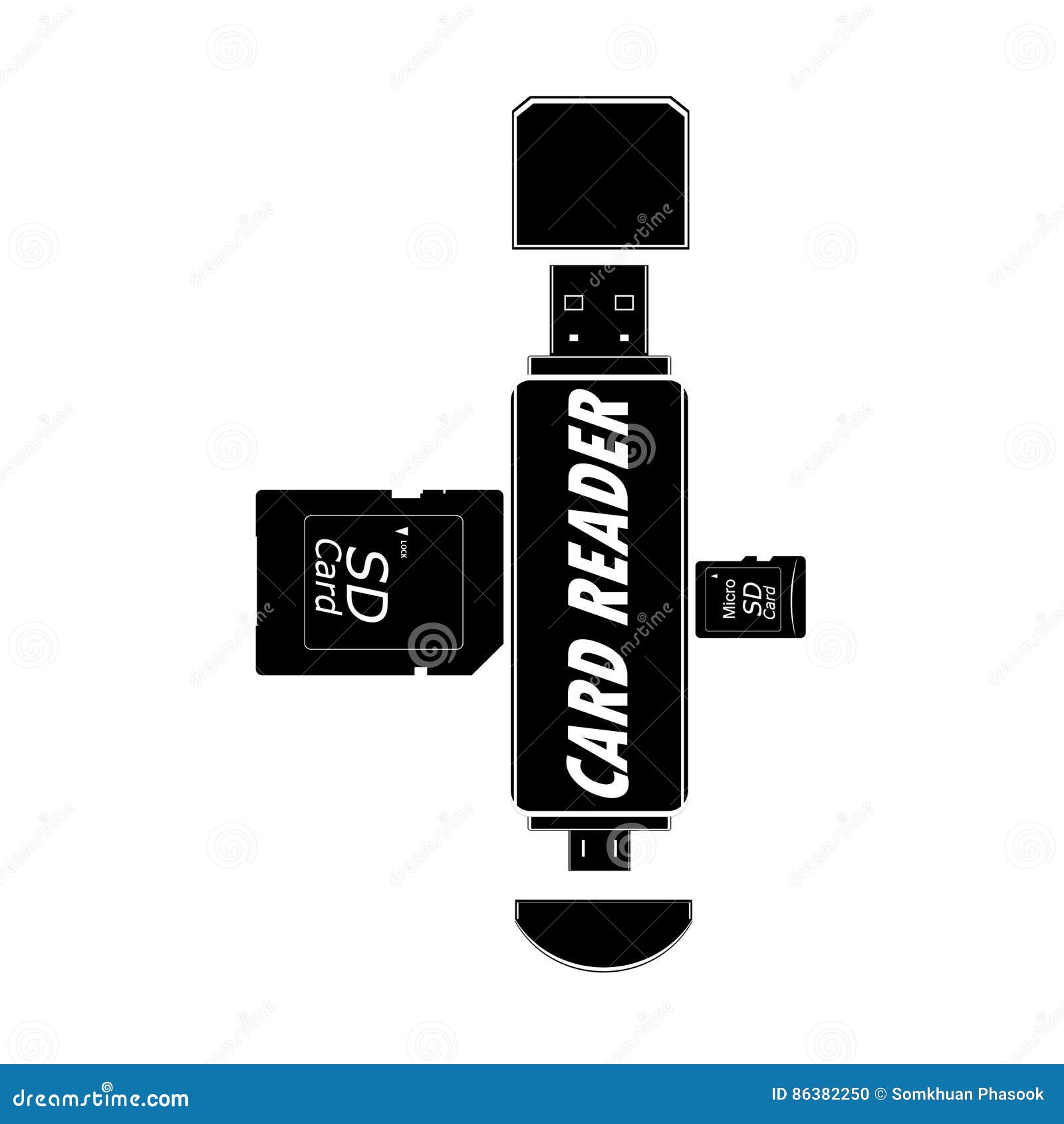 Cardreader stock vector. Illustration of headphone, modern - 86382250