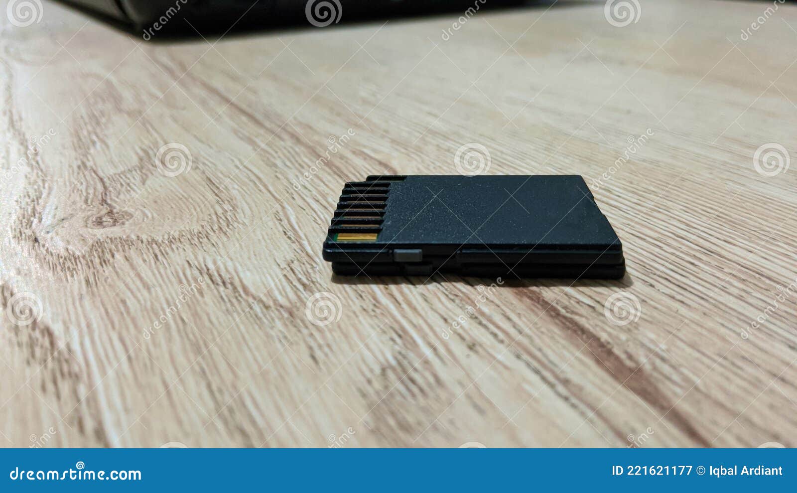 Micro SD Lying on the Table after Use To Save Data. Stock Image - Image ...