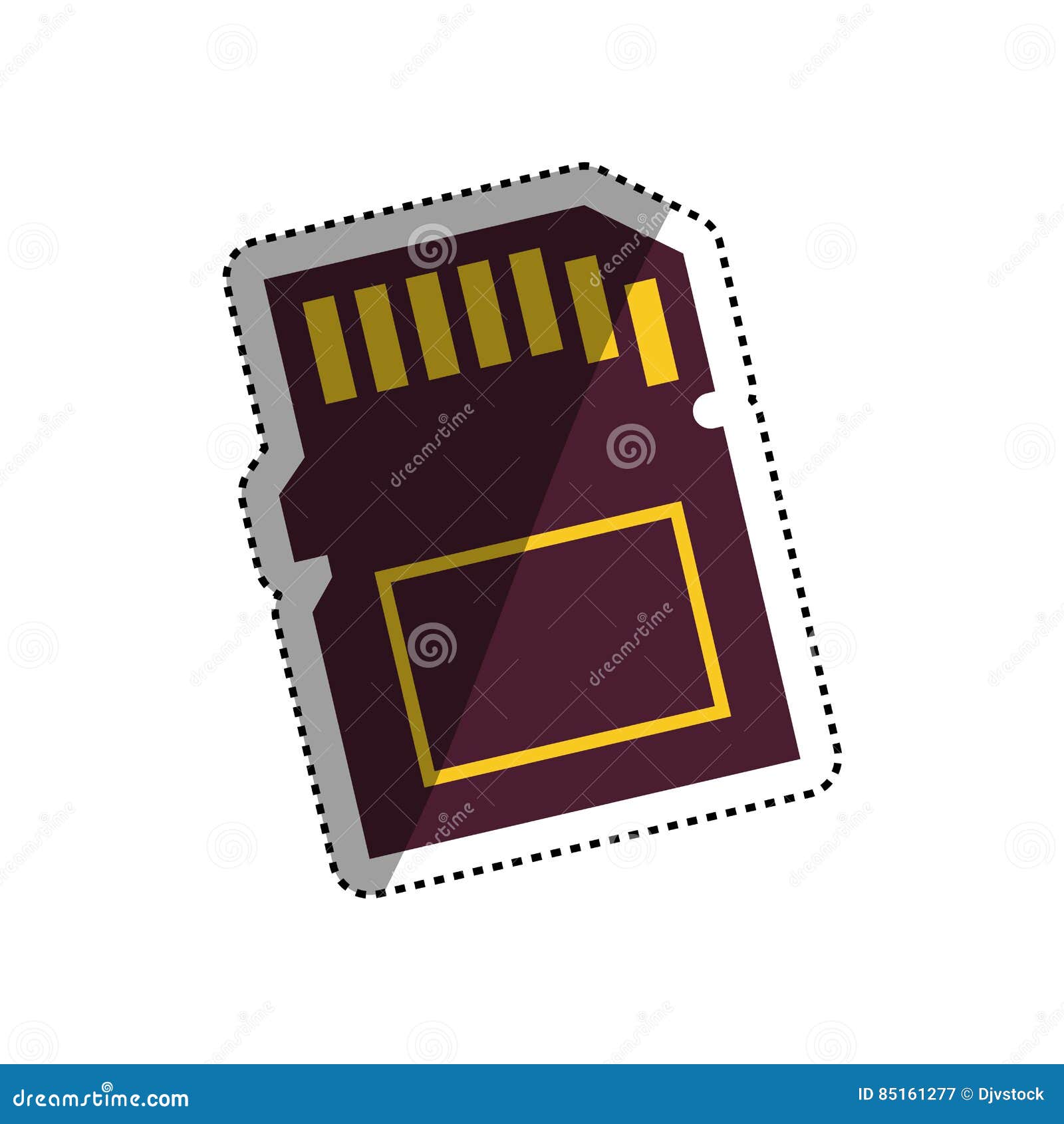 Micro SD memory card stock illustration. Illustration of micro - 85161277