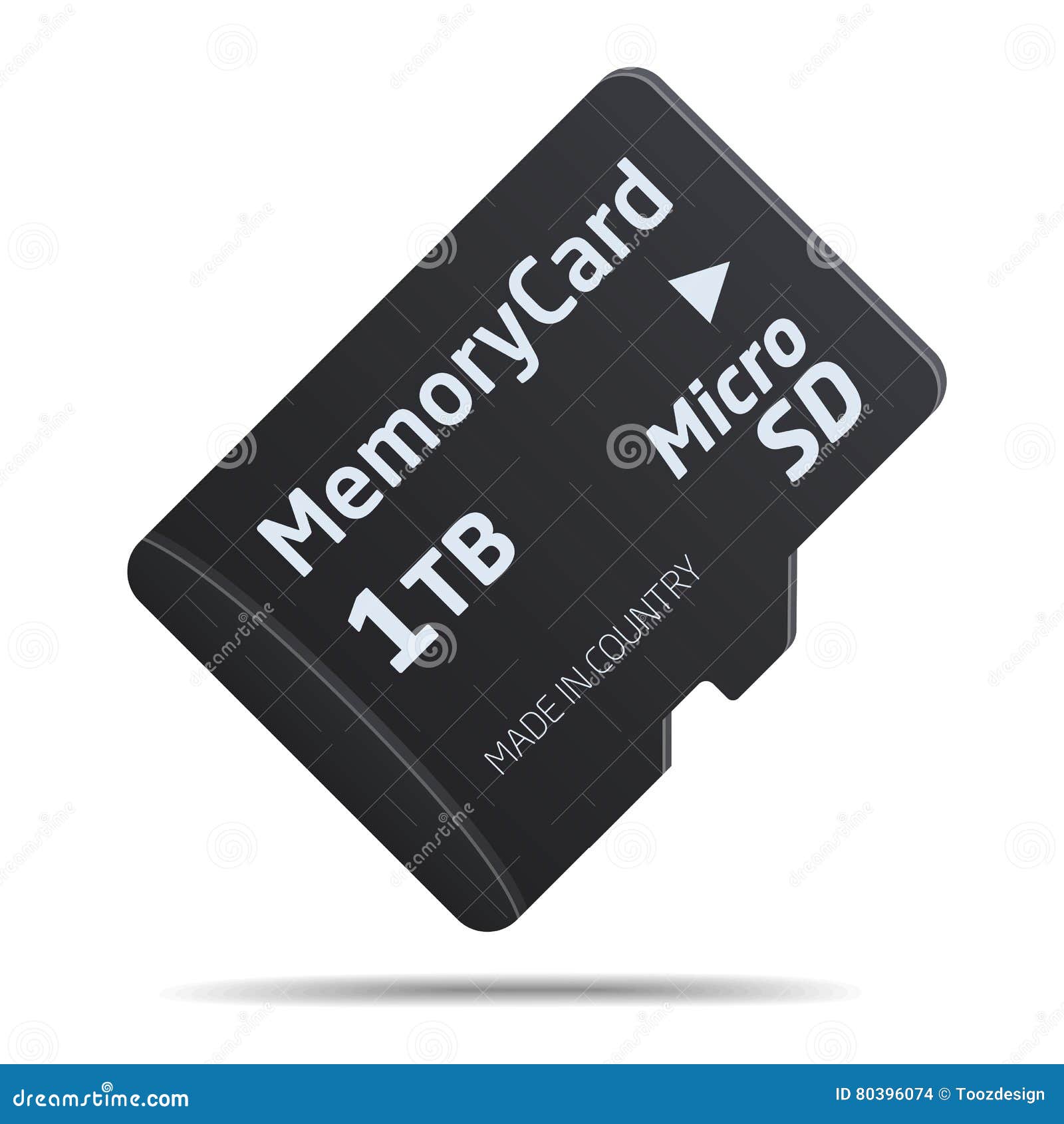 Micro SD memory card stock vector. Illustration of flash - 80396074