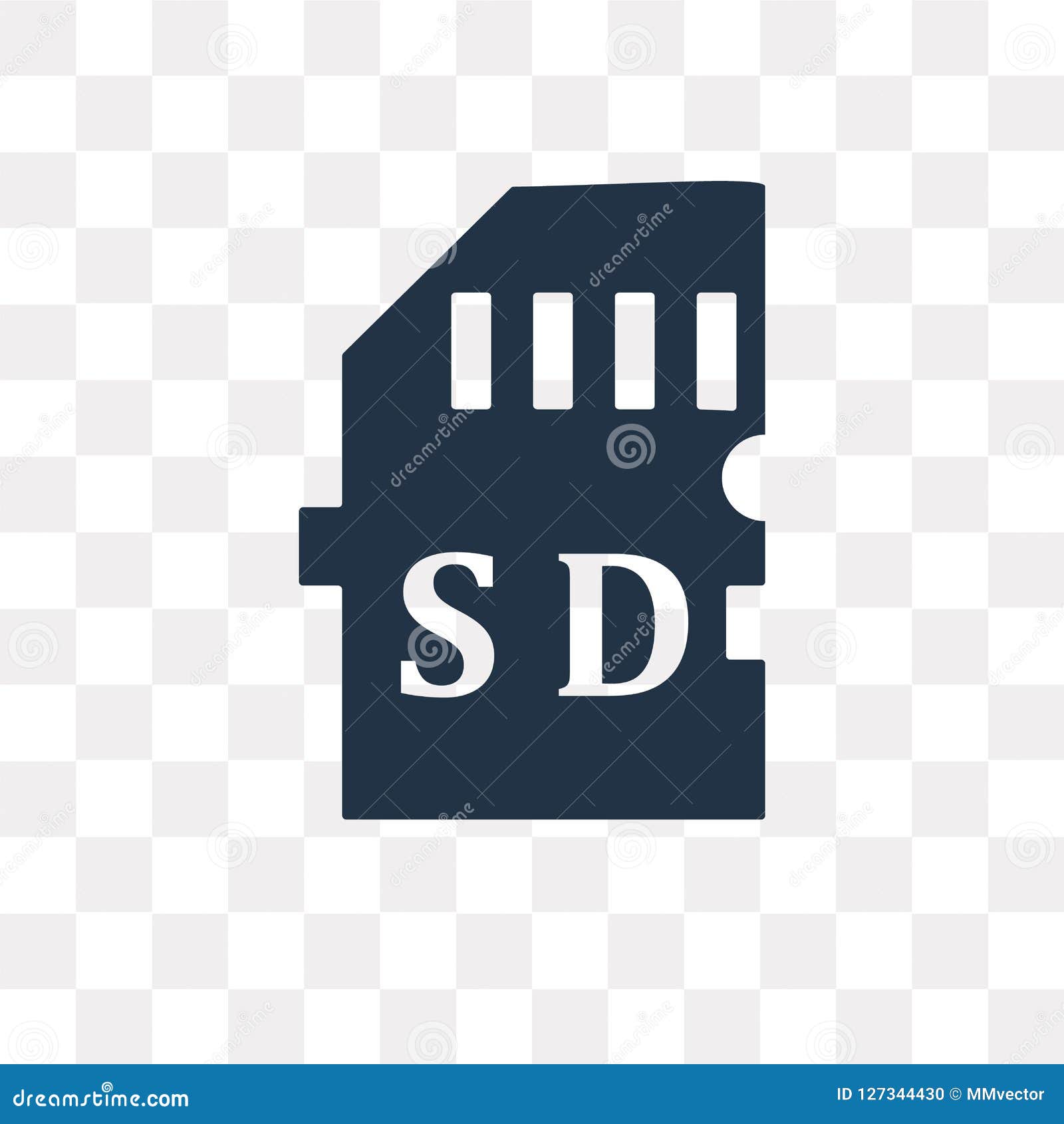 Micro Sd Vector Icon Isolated On Transparent Background, Micro S Stock ...