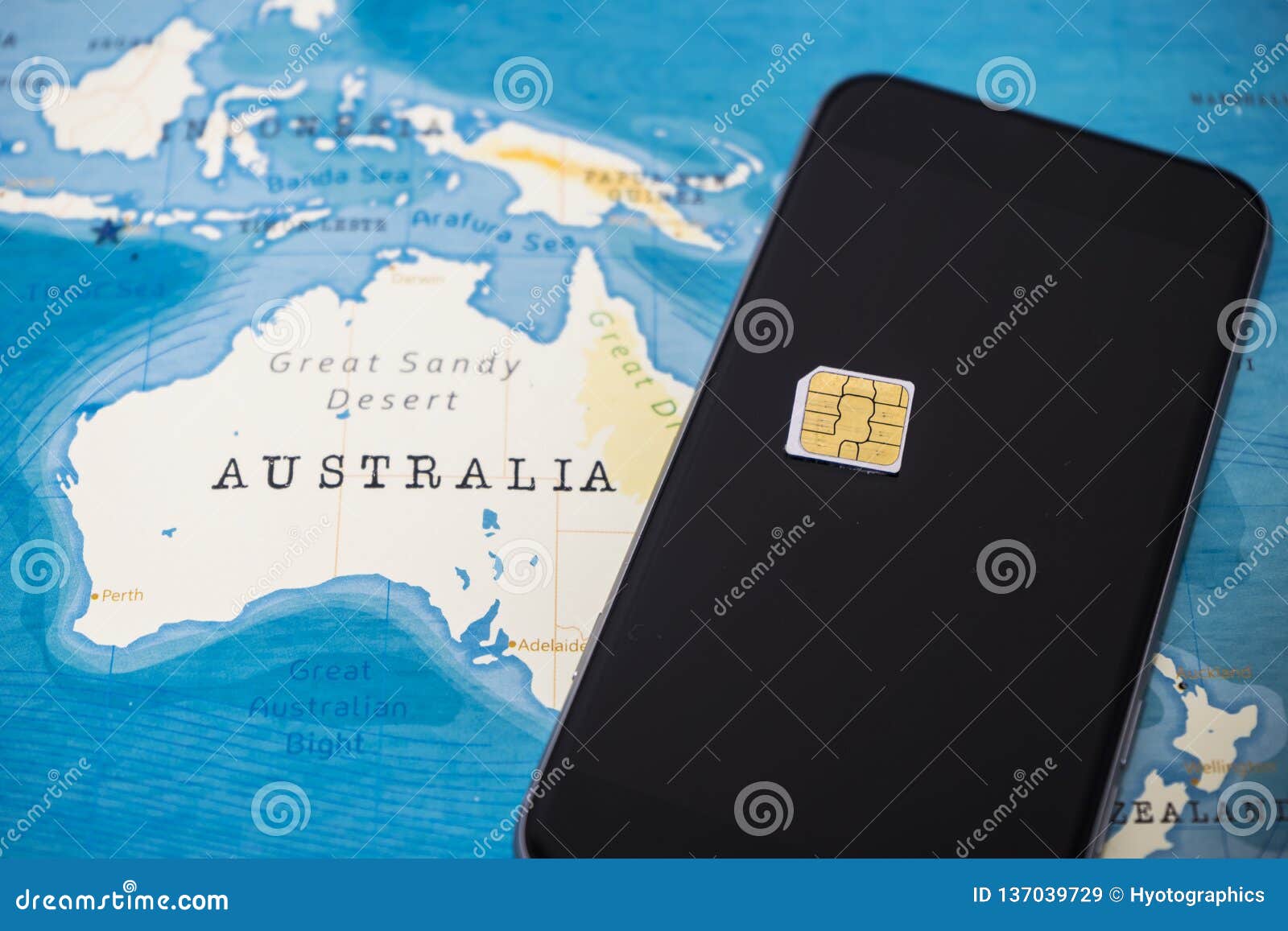Micro SIM Card and Smartphone on the World Map Stock Image - Image of ...