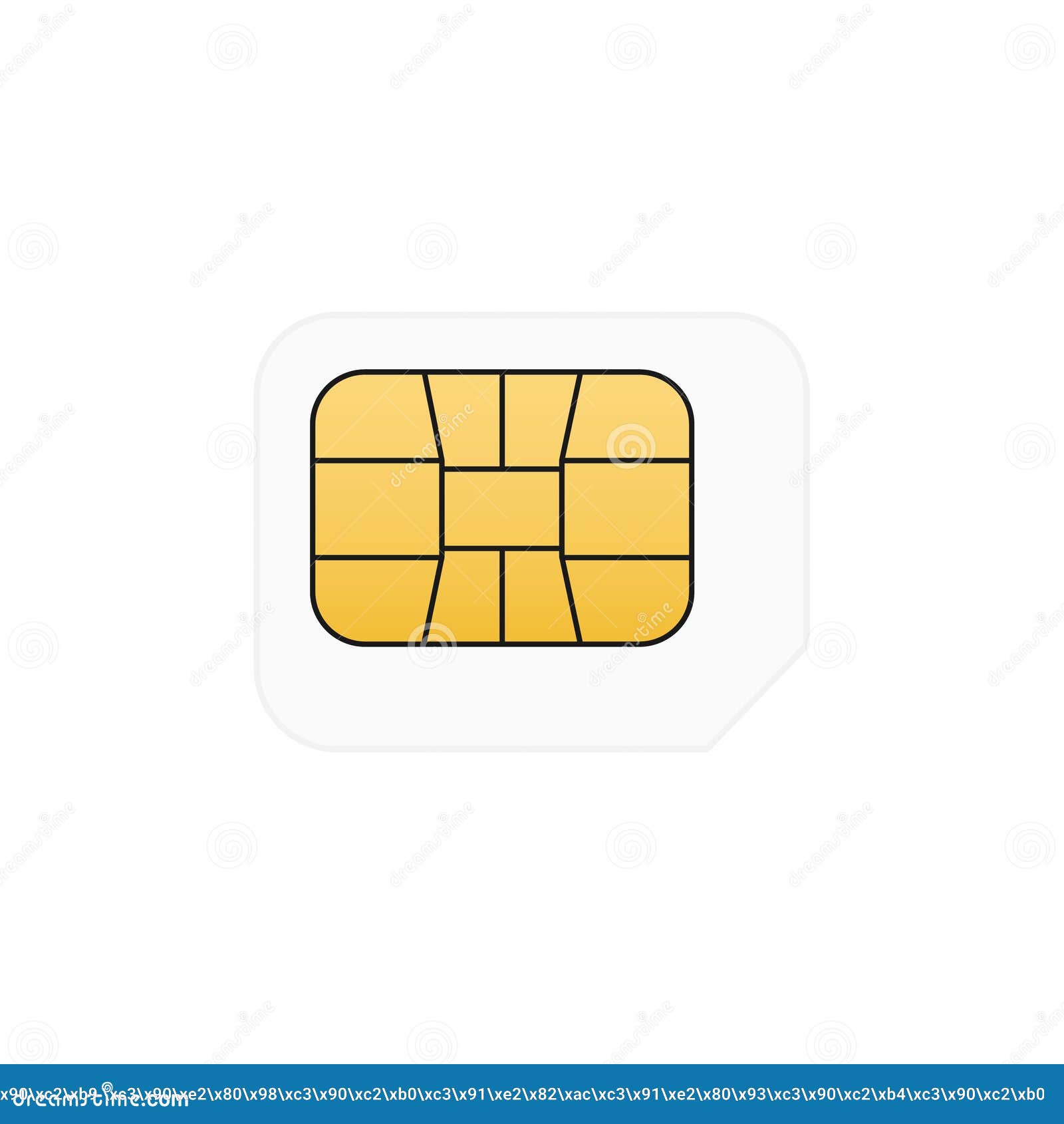 Micro Sim Card Vector Illustration. Chip Mobile Symbol Stock Vector ...