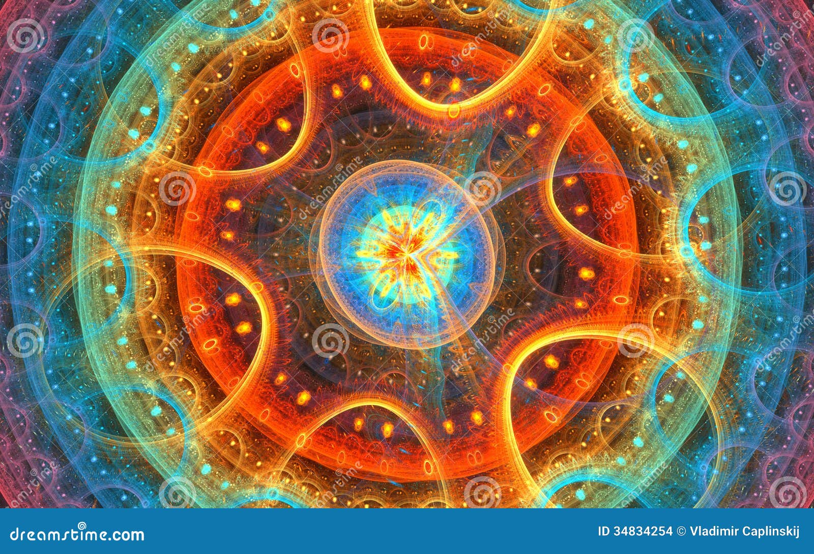 Micro Space: Fractal Background Stock Photo - Image of energy, colors ...